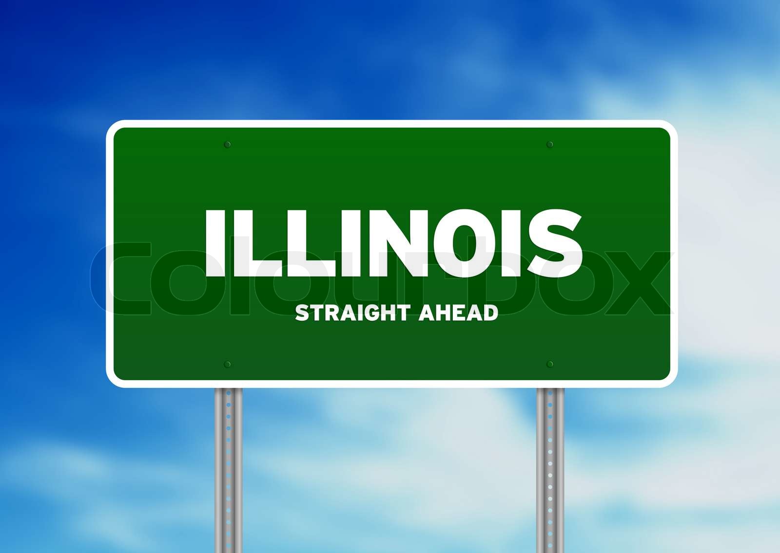Illinois Highway Sign | Stock image | Colourbox