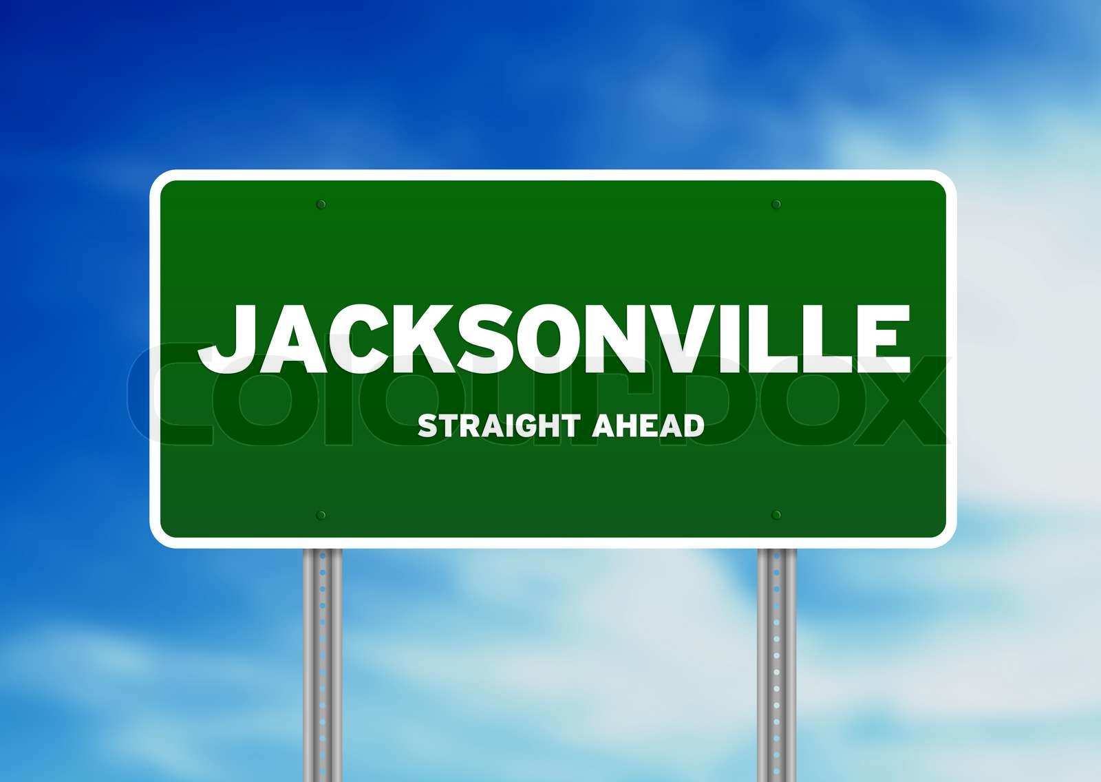 Jacksonville Florida Highway Sign Stock Image Colourbox