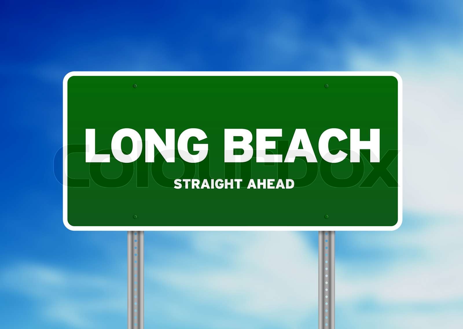 Long beach , California, Highway Sign | Stock image | Colourbox