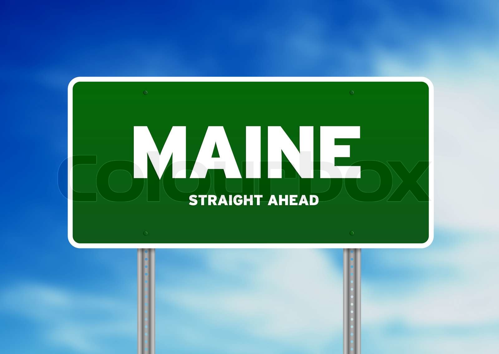 Maine Highway Sign | Stock image | Colourbox