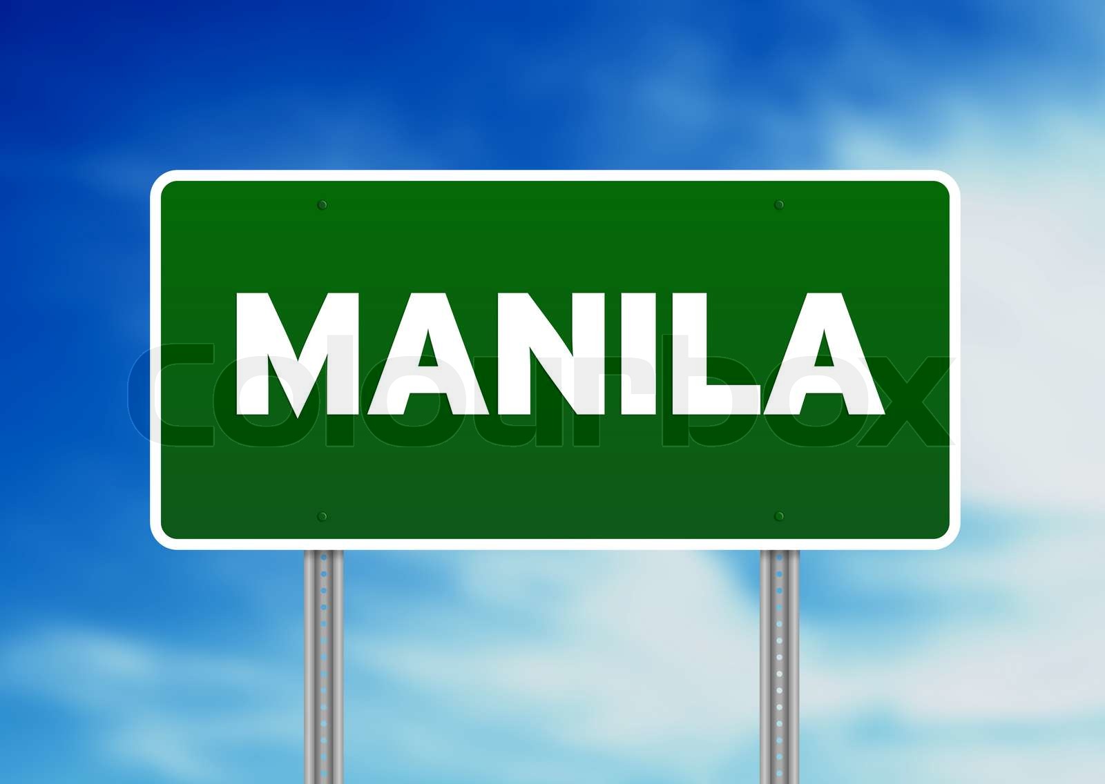 Manila Road Sign | Stock image | Colourbox