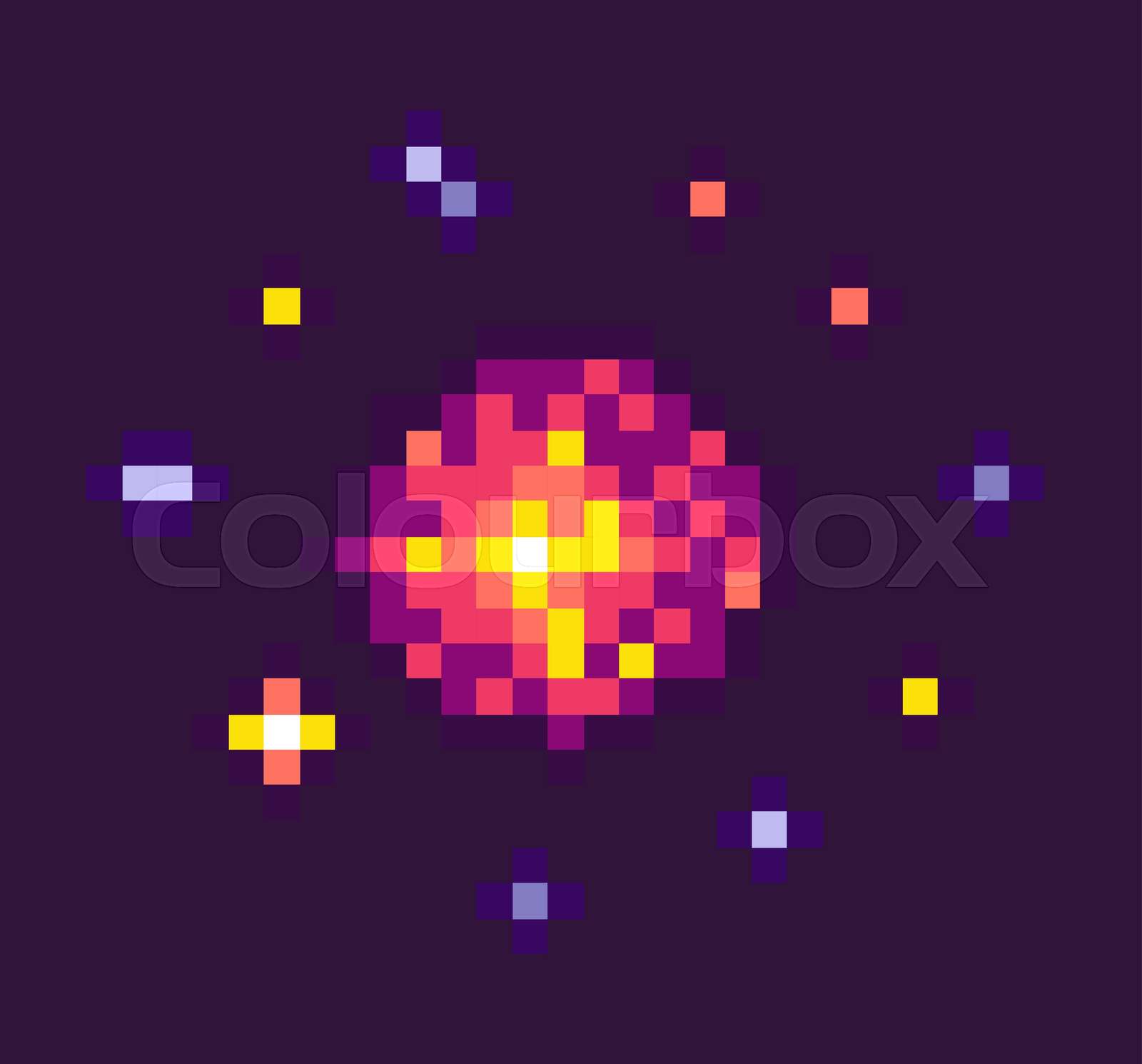 Powerful Explosion for Pixel Game | Stock vector | Colourbox