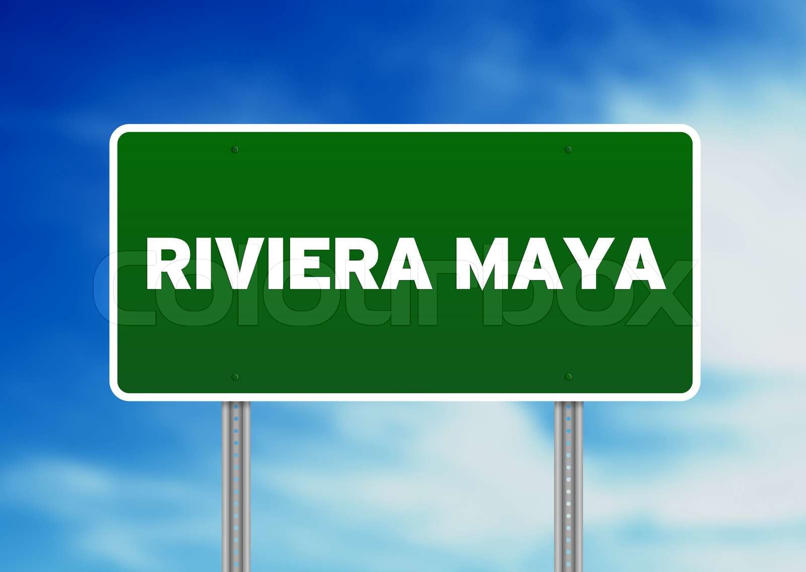 Riviera Maya Highway Sign | Stock image | Colourbox