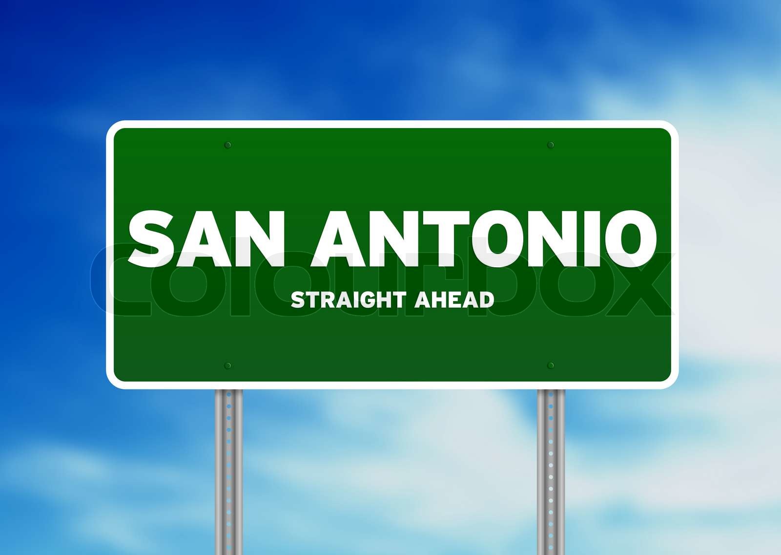 San Antonio, Texas Highway Sign | Stock image | Colourbox