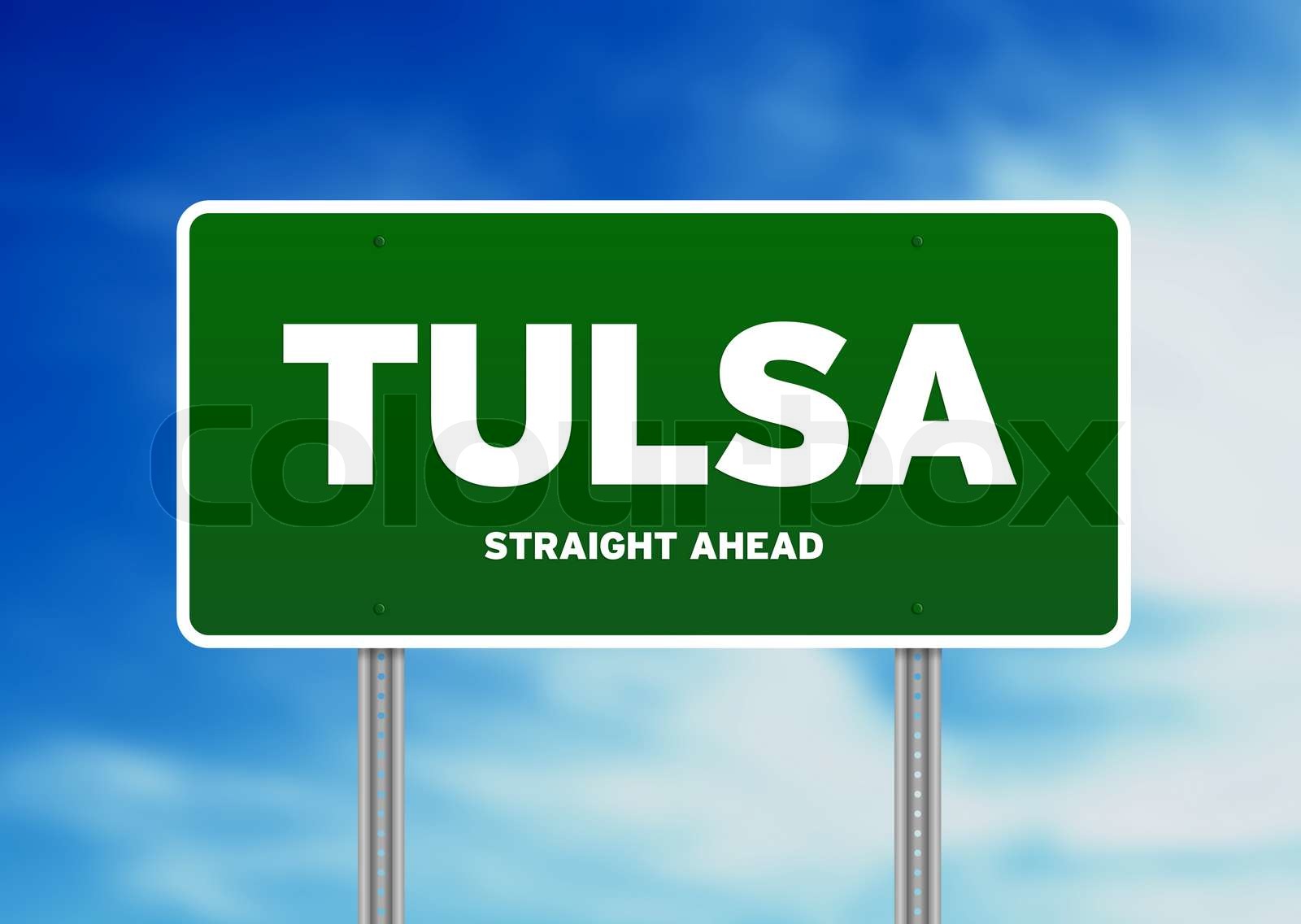 Tulsa, Oklahoma HighwaySign | Stock image | Colourbox