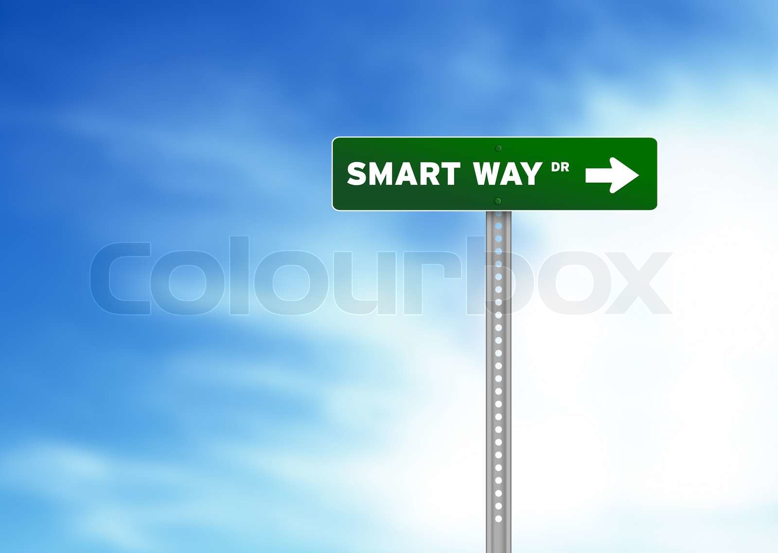 Smart Way Road Sign | Stock image | Colourbox