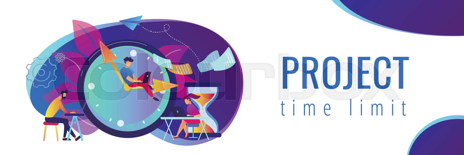 Deadline concept banner header. | Stock vector | Colourbox