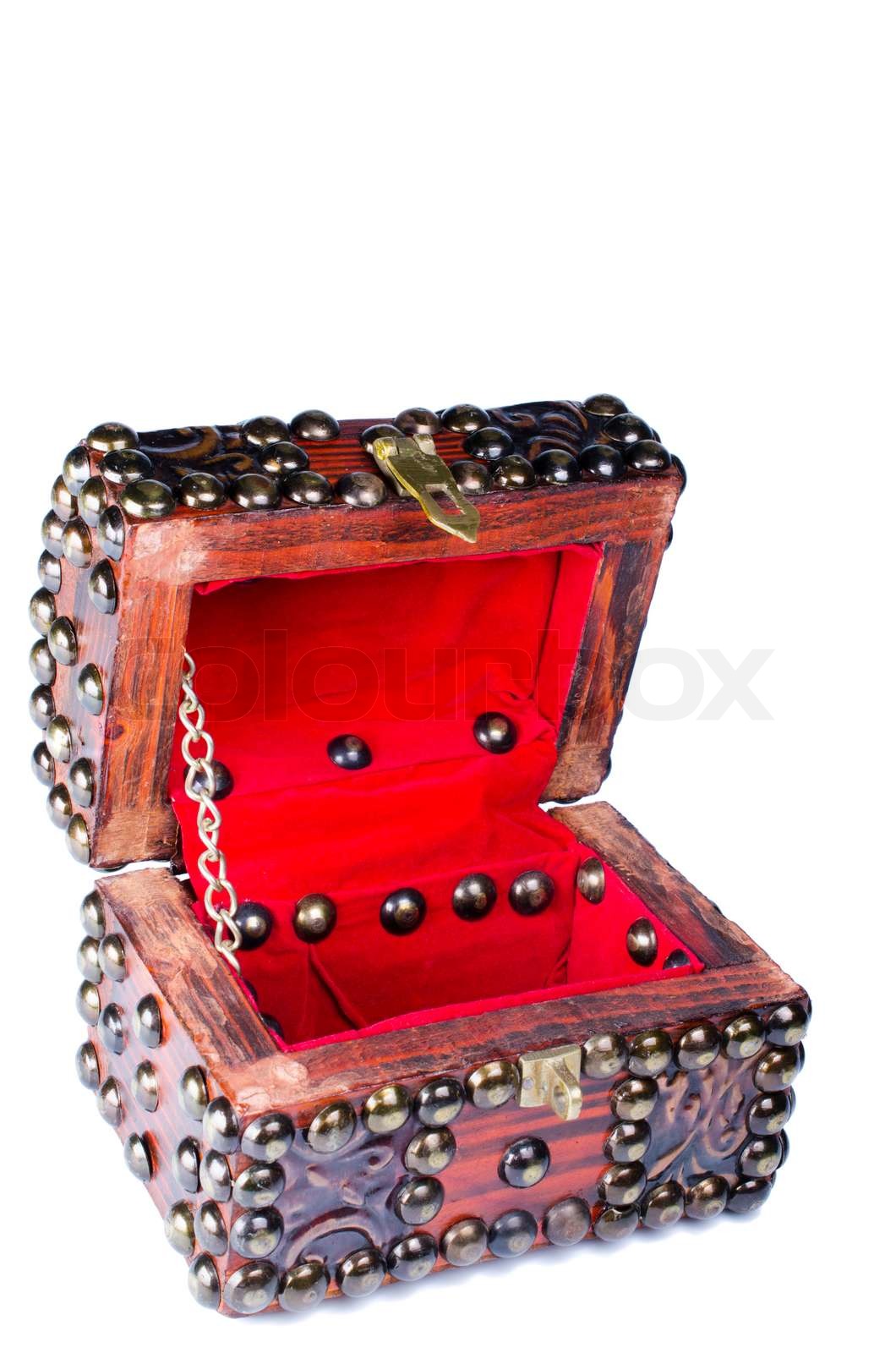 Empty chest on isolated | Stock image | Colourbox