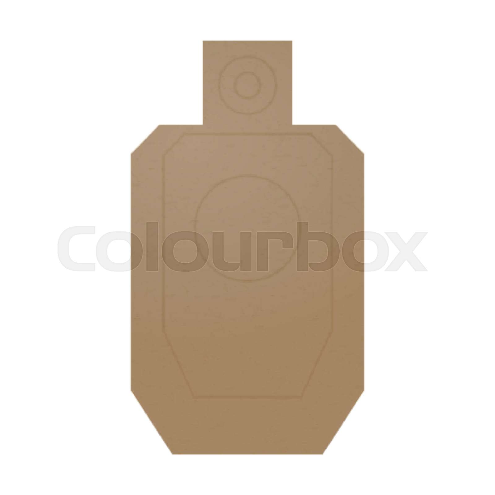 Cardboard human body shaped target for a shooting practice. | Stock ...
