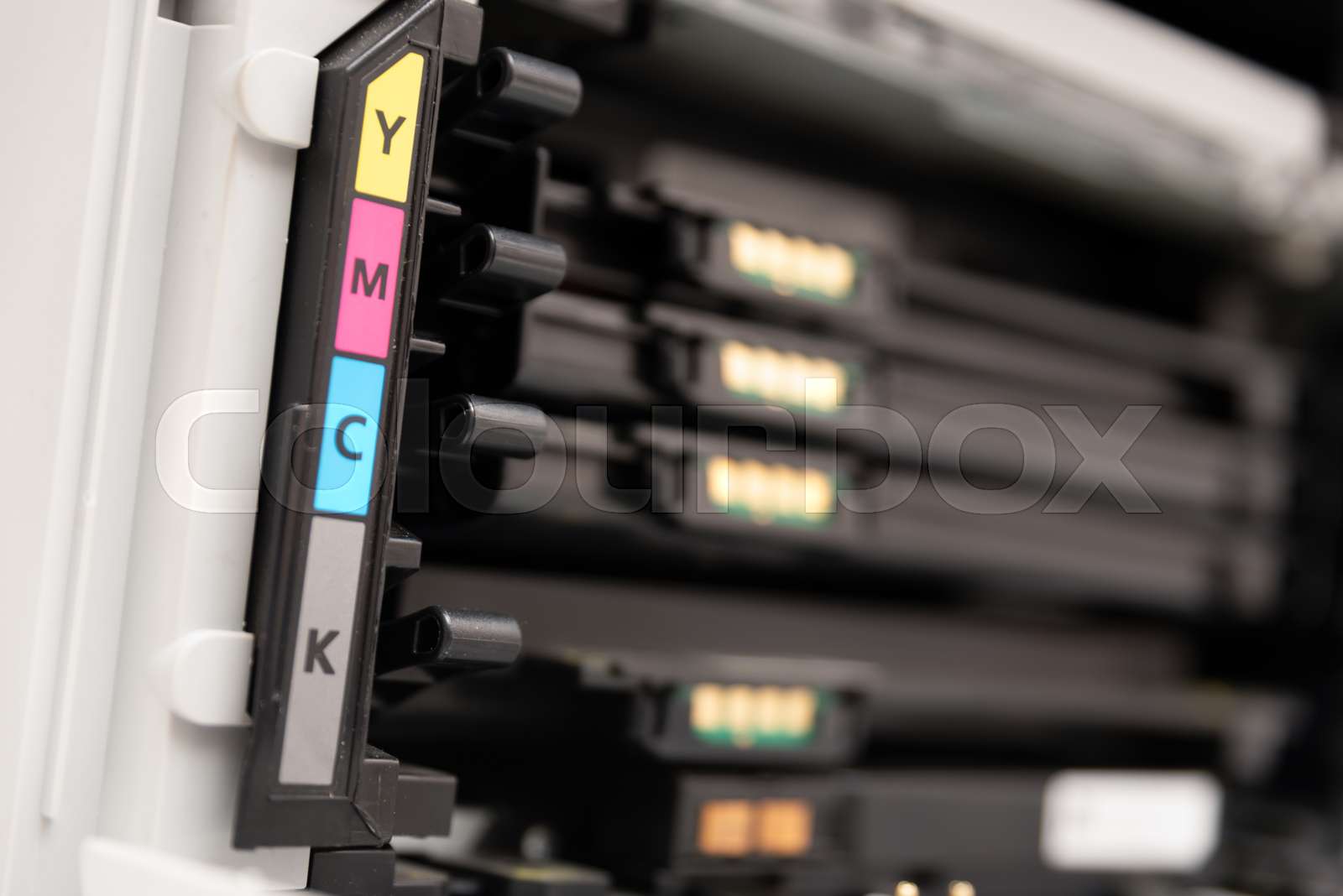 Toners in the laser printer | Stock image | Colourbox