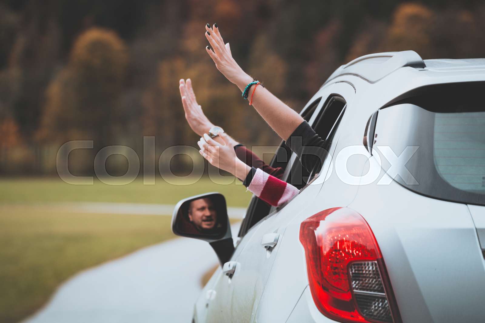 hands out of a car window | Stock image | Colourbox