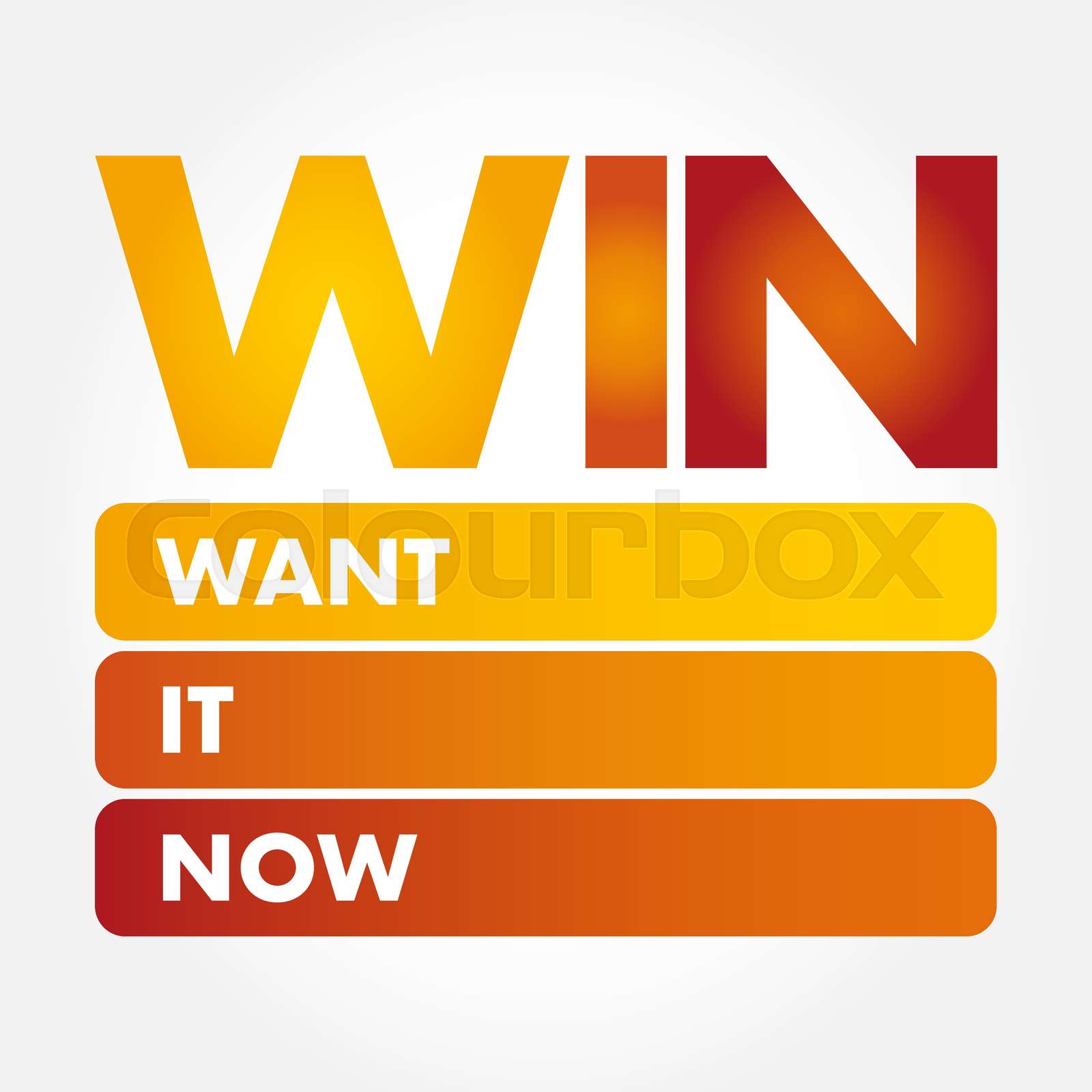 WIN Want It Now Acronym Stock Vector Colourbox win-want-it-now-acronym-stock-vector-colourbox