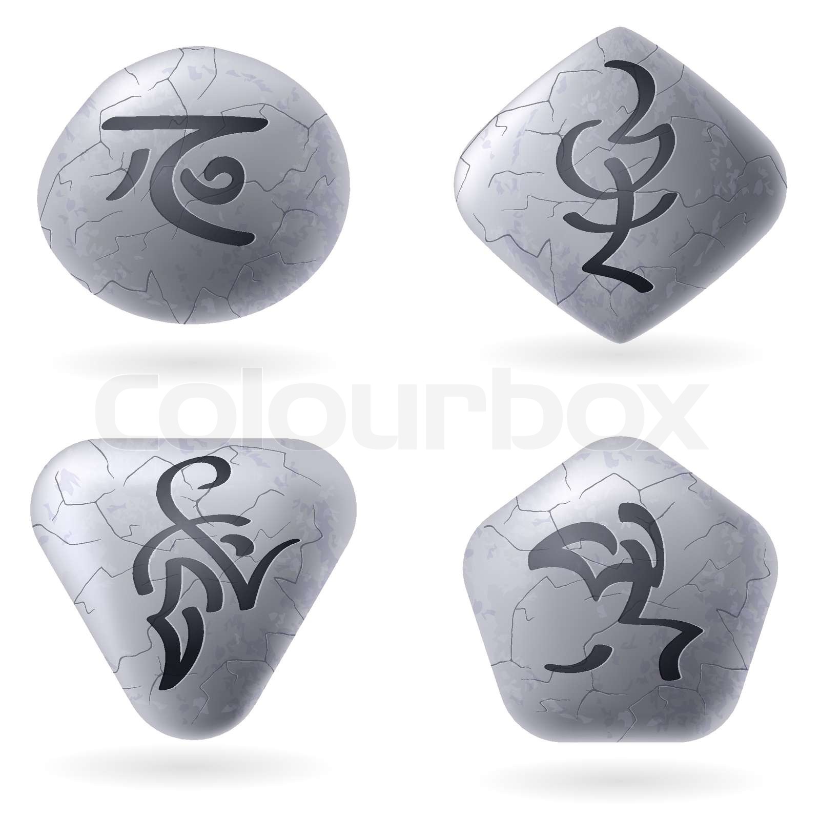 rune, sten, gammel | Stock vektor | Colourbox