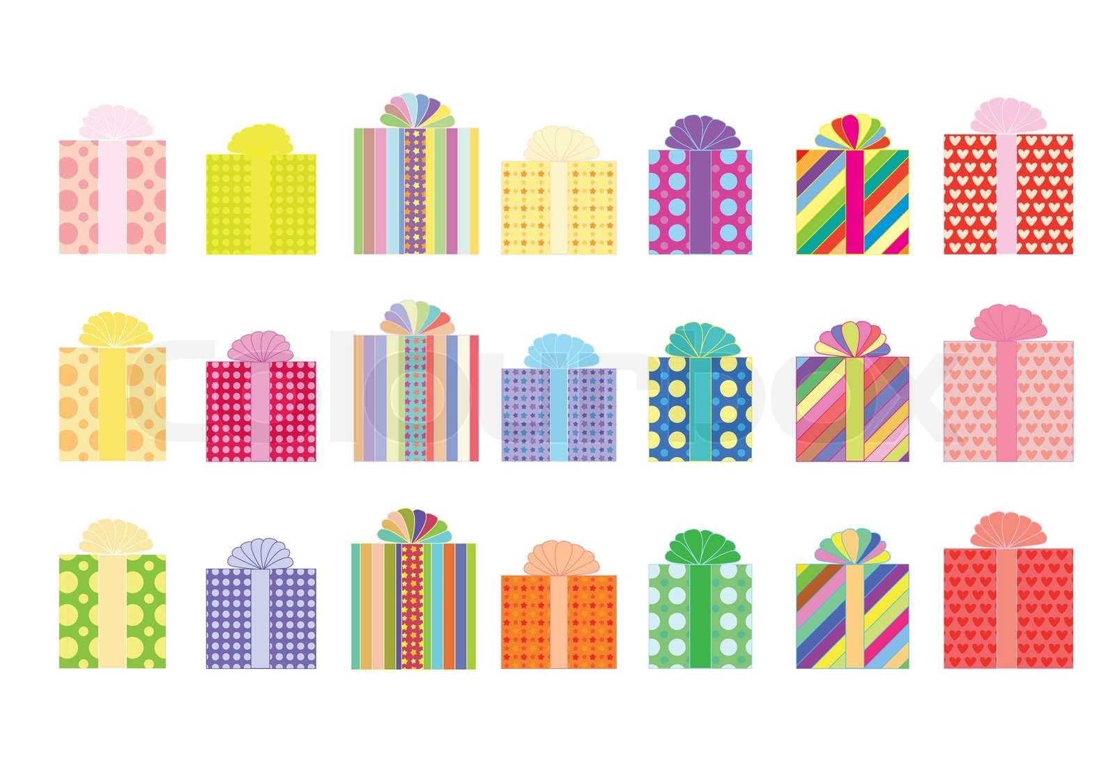 collection of 2d presents vector illustration | Stock vector | Colourbox