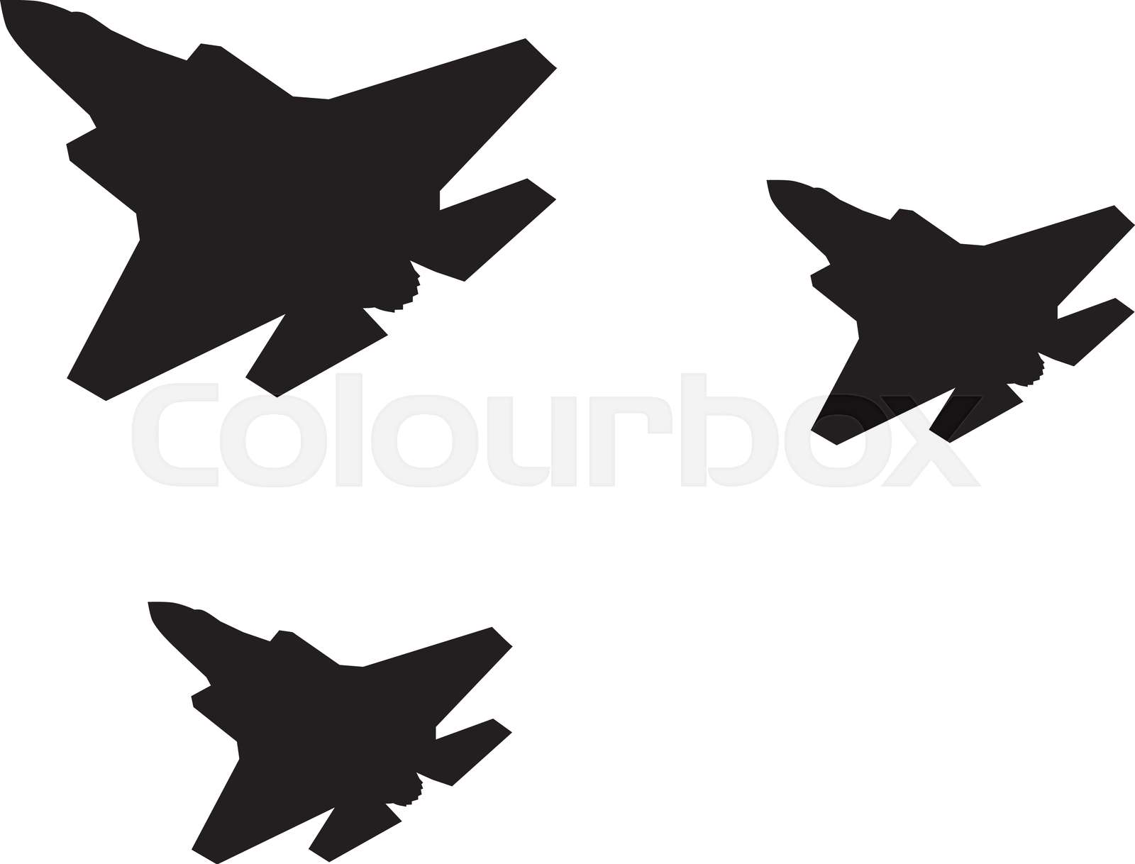 Airstrike. Vector fighters | Stock vector | Colourbox