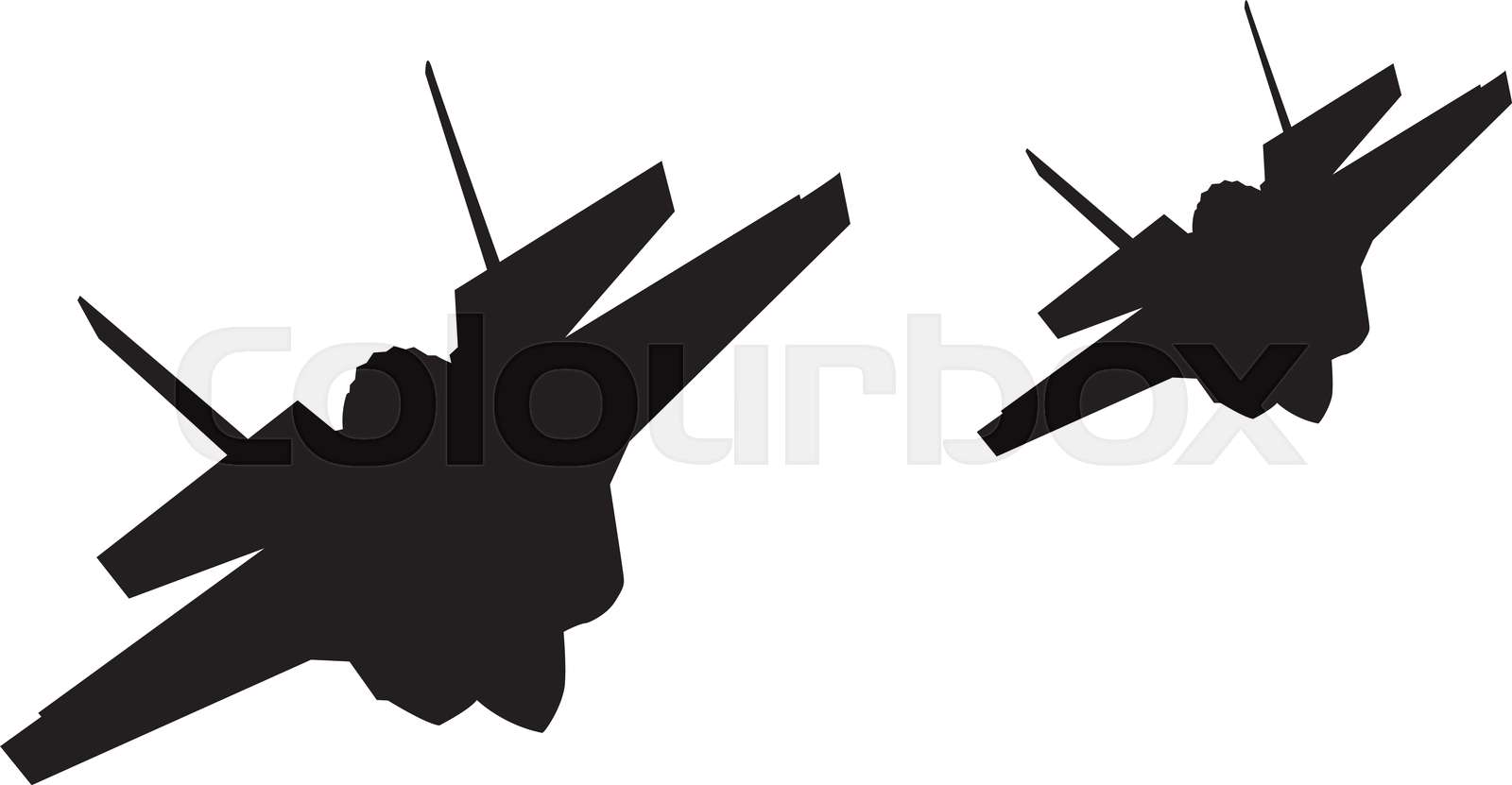 Airstrike. Vector fighters | Stock vector | Colourbox