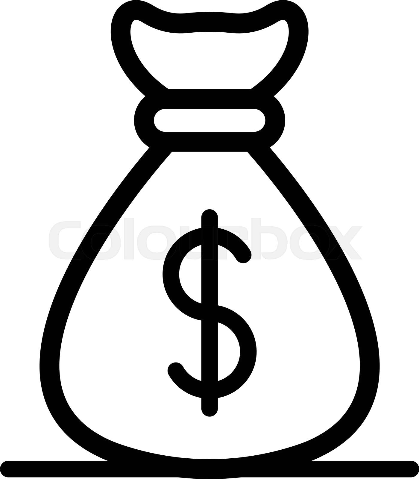 taske, penge, ikon | Stock vektor | Colourbox