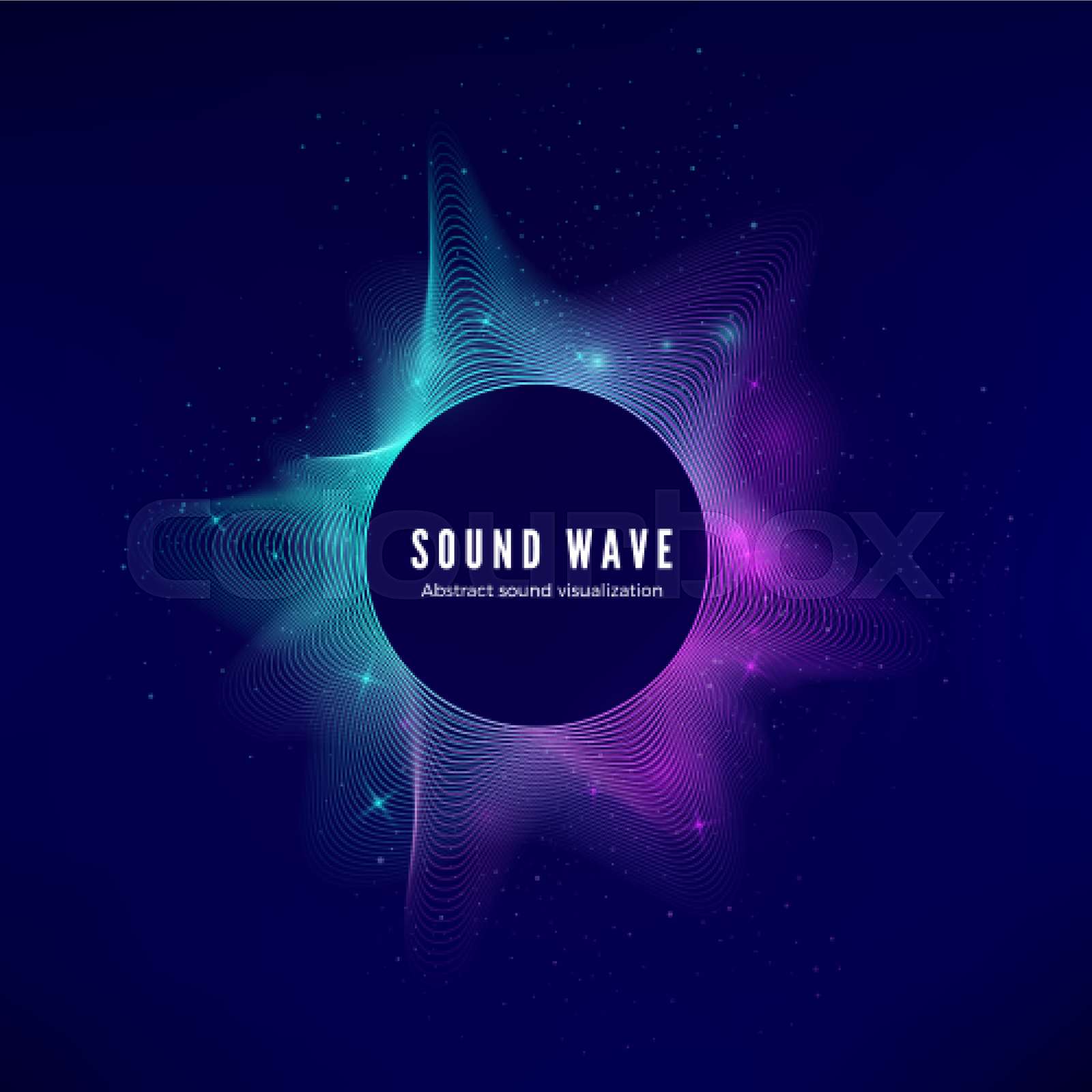 Splash of digital audio data. Sound Waves visualization. Electronic ...