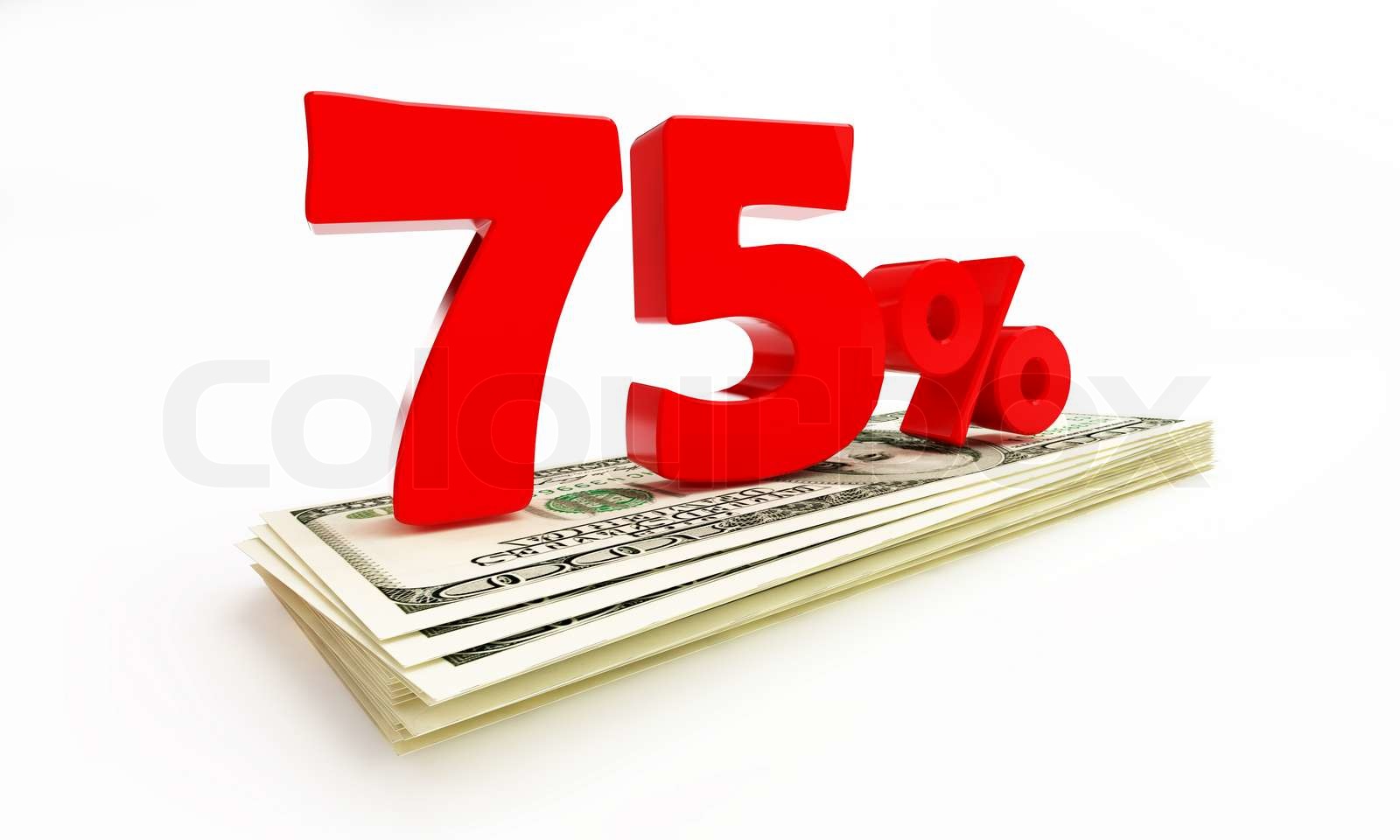 75 Prozent Stock Bild Colourbox
