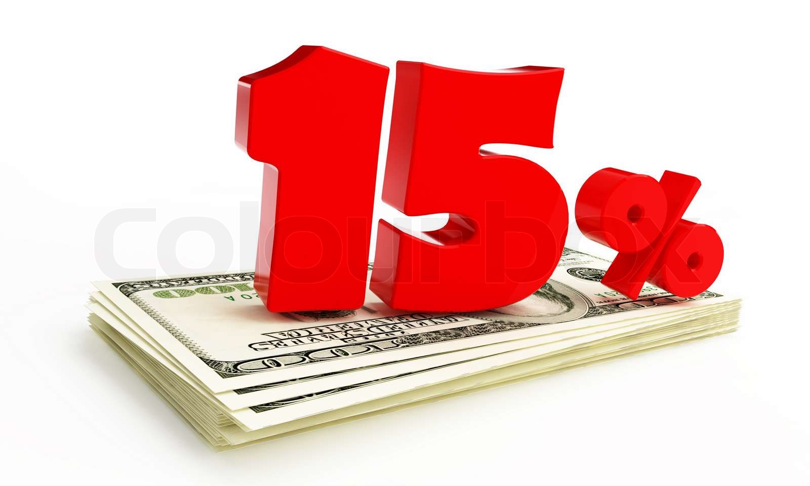15 Prozent Stock Bild Colourbox