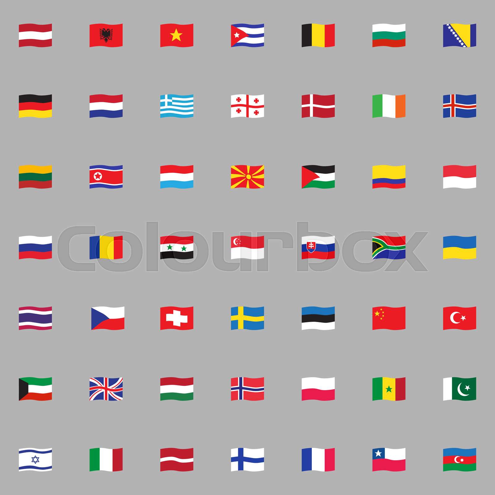 Official European Flags collection | Stock vector | Colourbox