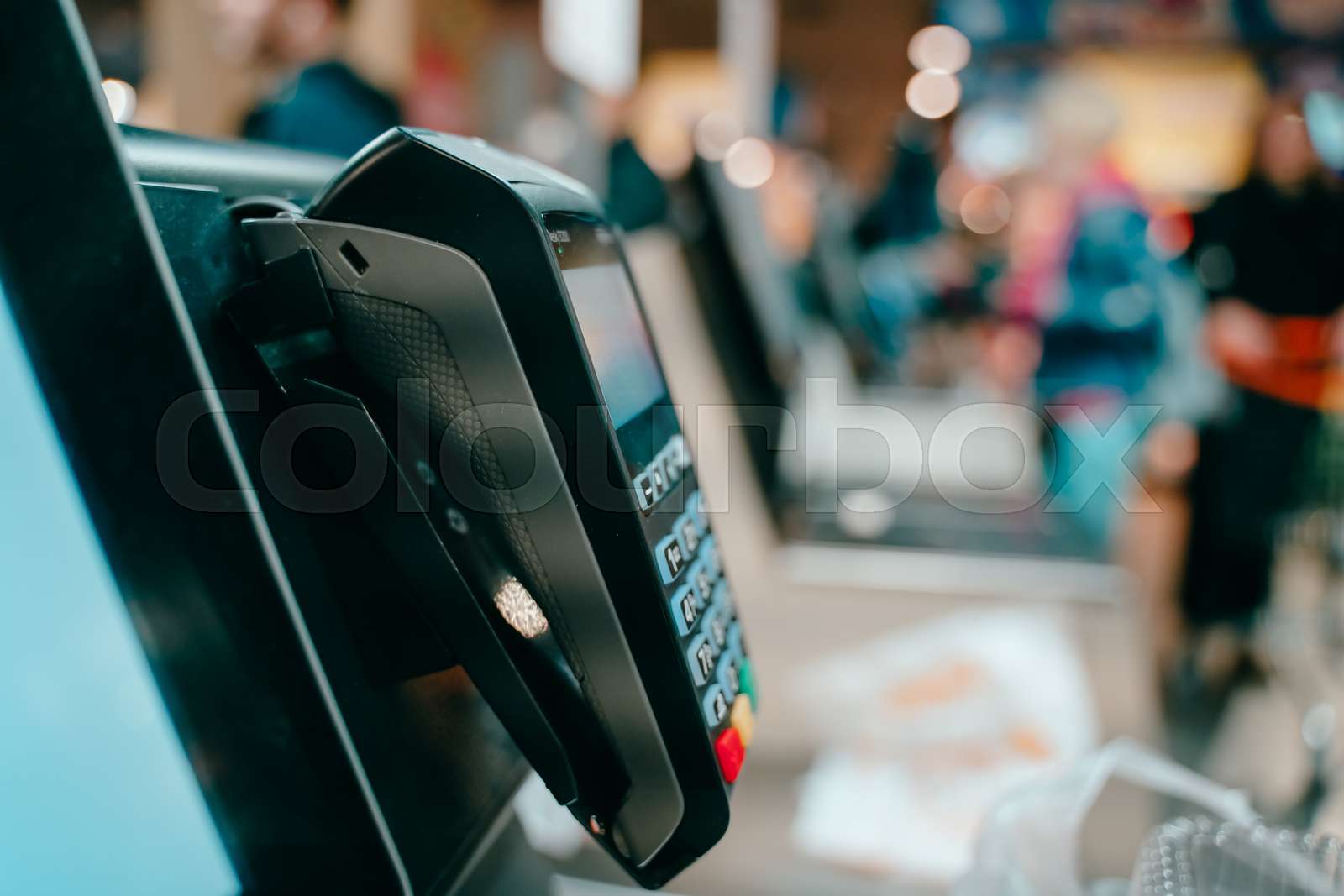 Pos terminal in the shop. Ready for work | Stock image | Colourbox