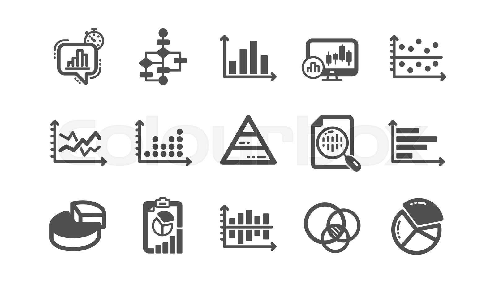 Charts and graphs icons. Infochart, Block diagram and Algorithm ... Charts and graphs icons. Infochart, Block diagram and Algorithm ...