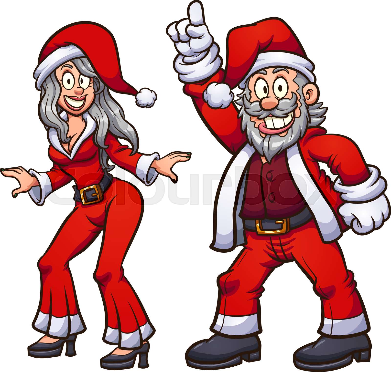 Disco santa | Stock vector | Colourbox
