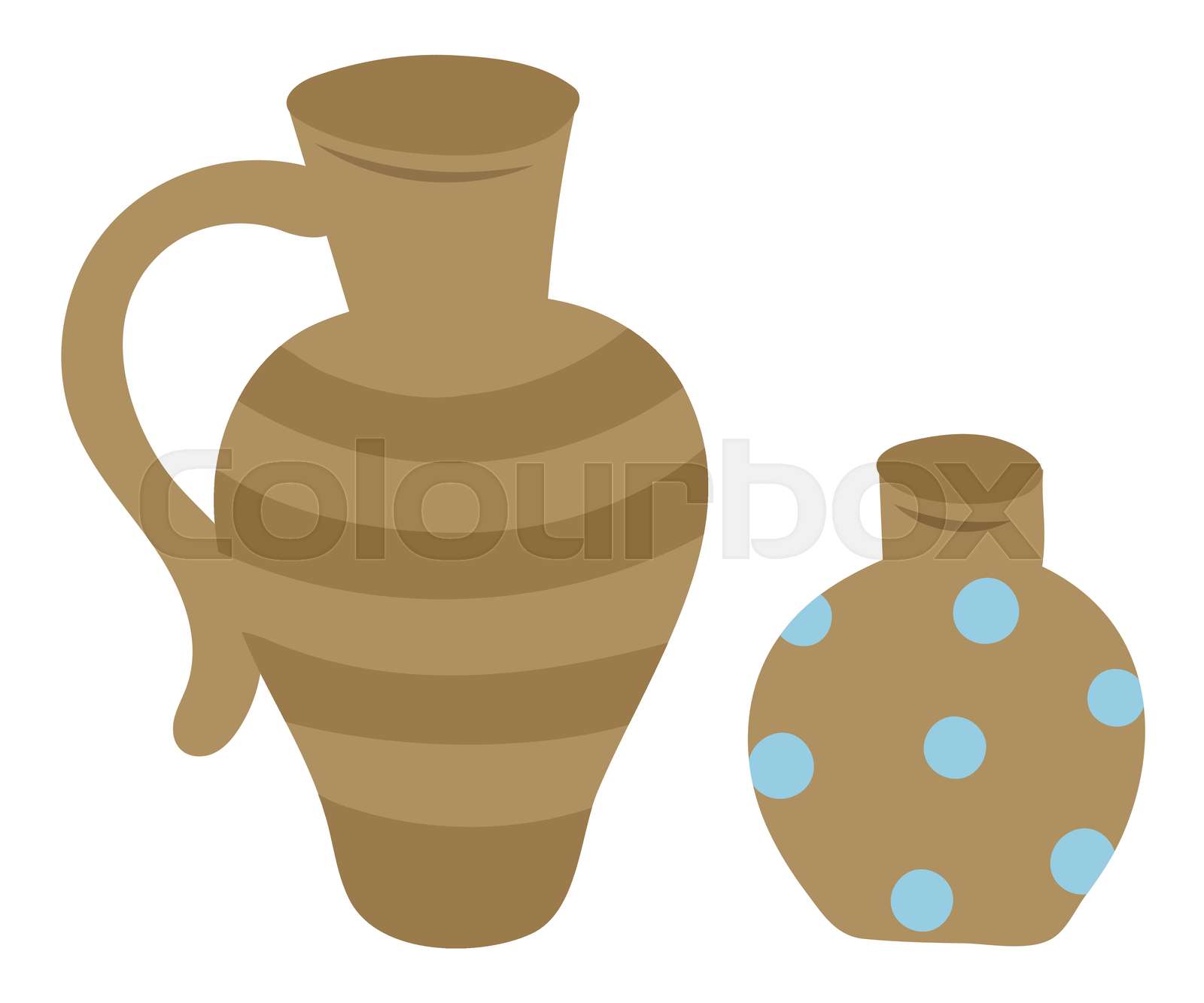 Pottery Symbols, Isolated Vector Clay Jar and Vase | Stock vector ...
