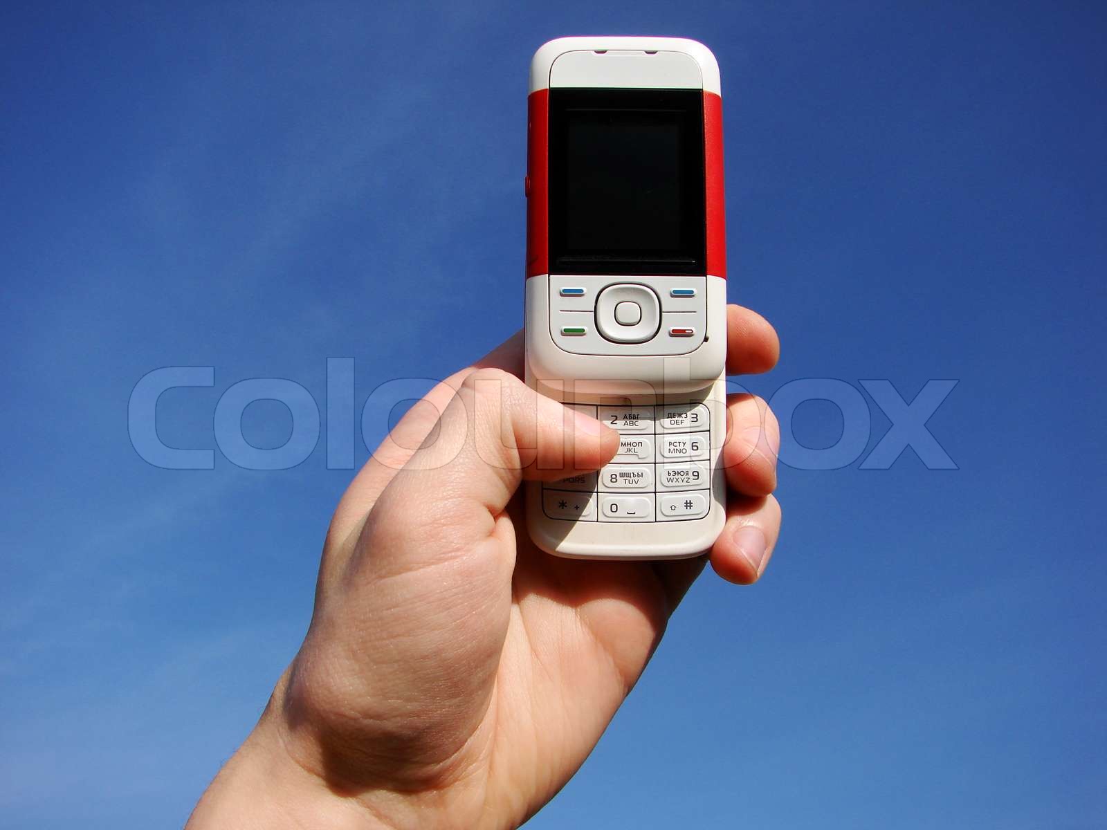 Handy in der hand | Stock Bild | Colourbox