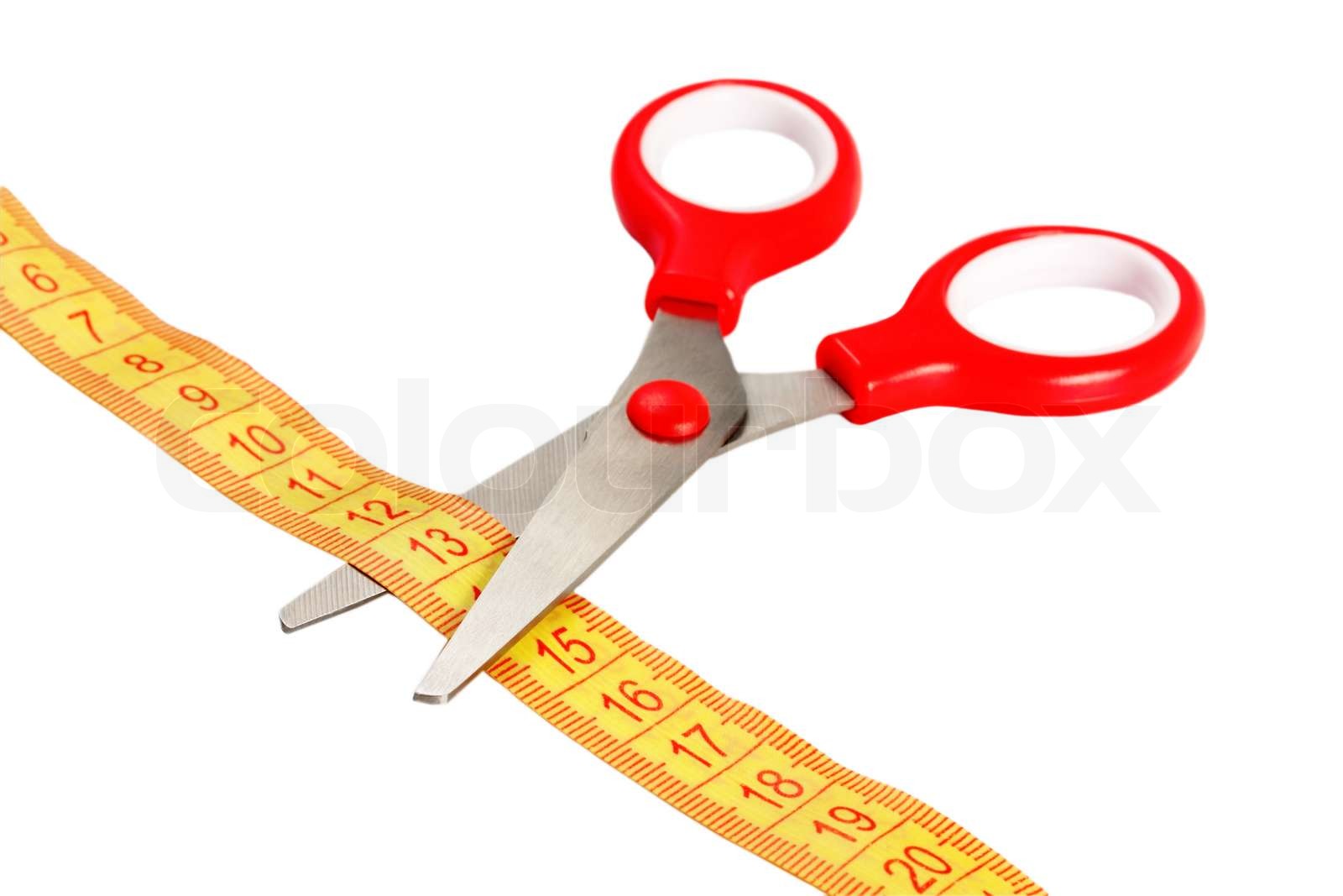 scissors and tape measuring | Stock image | Colourbox