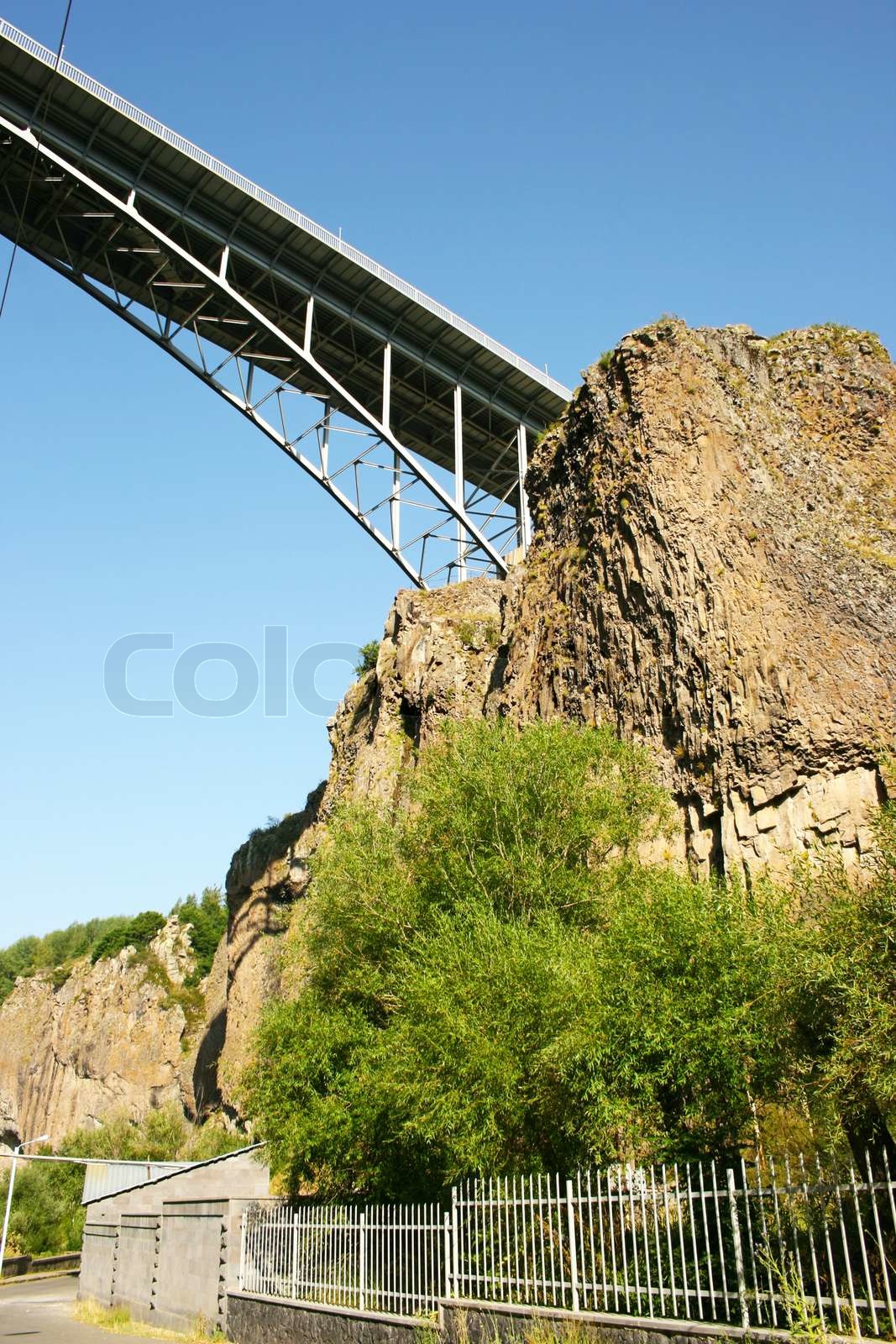 Bridge on rock | Stock image | Colourbox