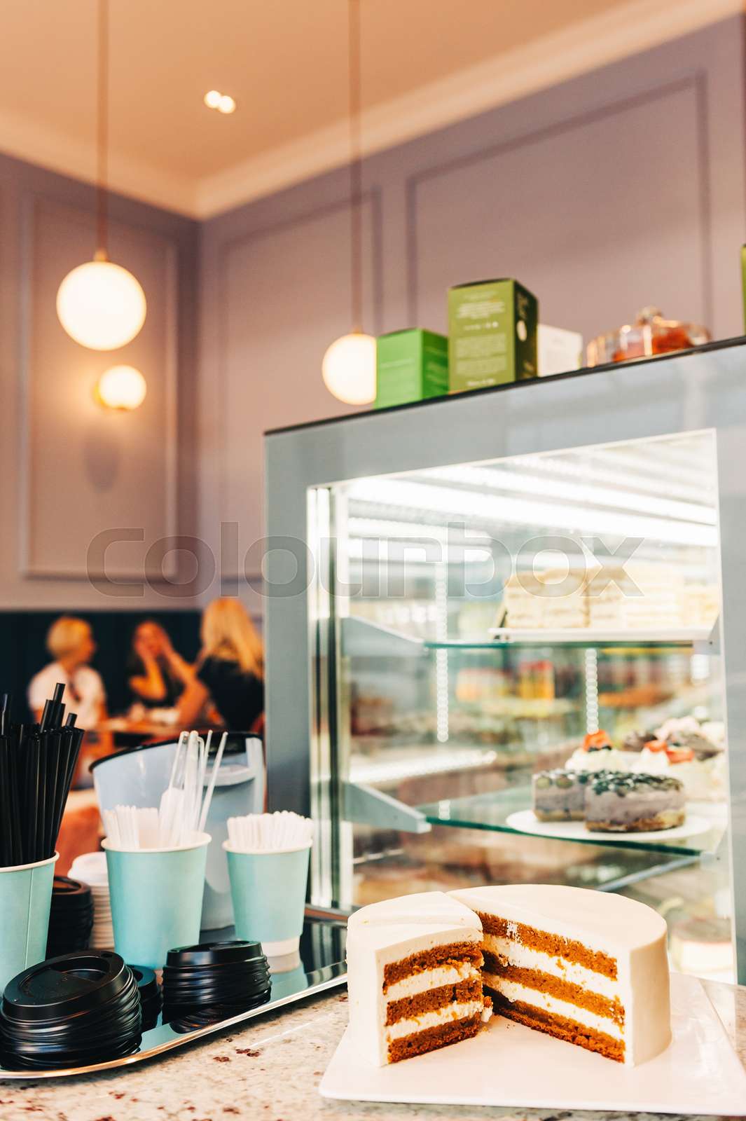 Interior image of cozy and stylish bakery | Stock image | Colourbox