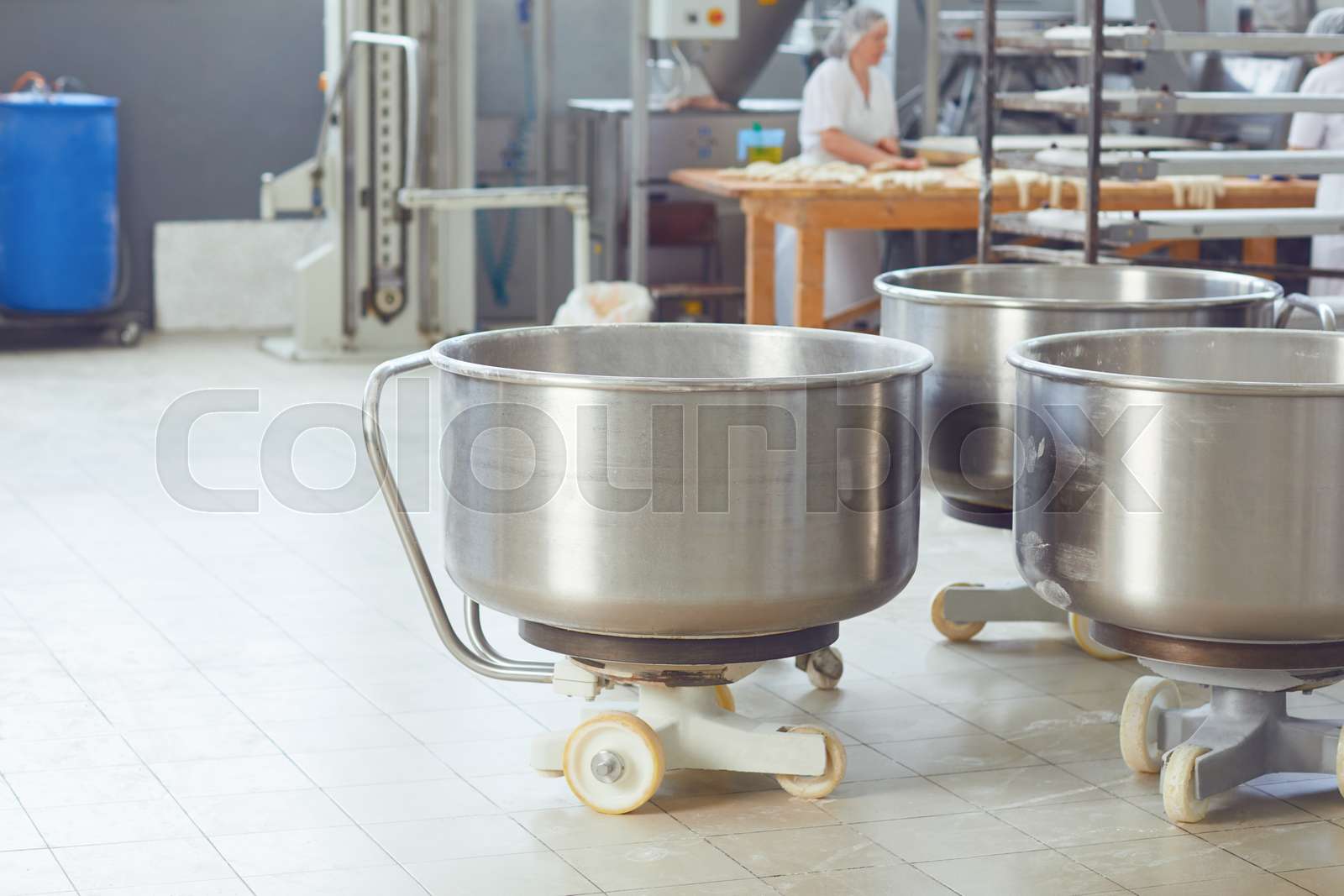 Equipment for the production of bread in the bakery | Stock image ...