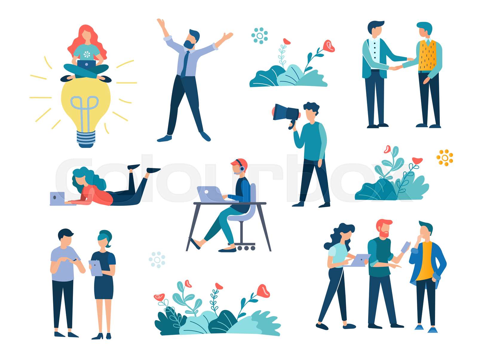 Business People Office Staff Vector illustration | Stock vector | Colourbox