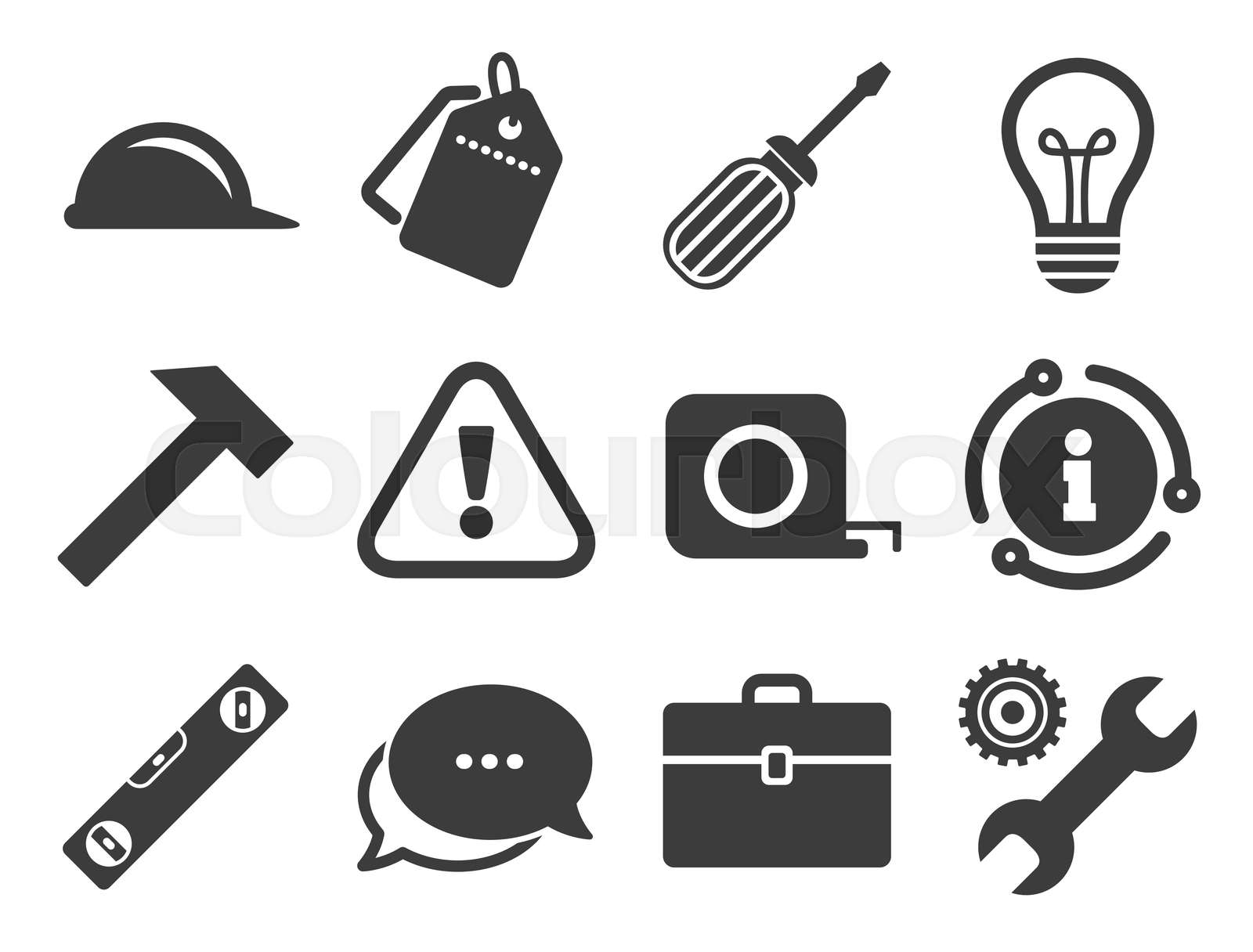 Repair, construction icons. Engineering signs. Vector | Stock vector ...