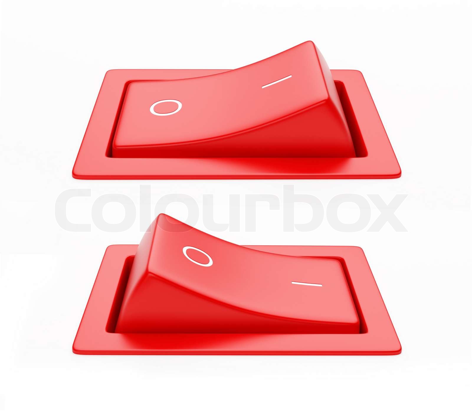 switch red | Stock image | Colourbox