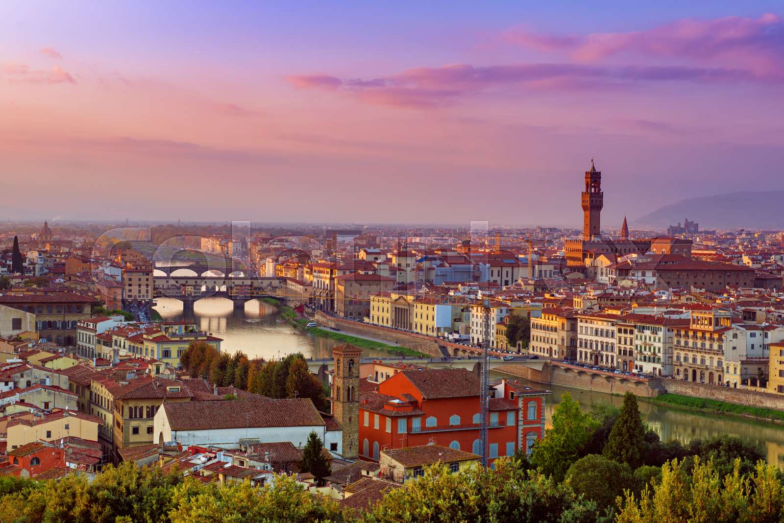 Florence View at sunset | Stock image | Colourbox