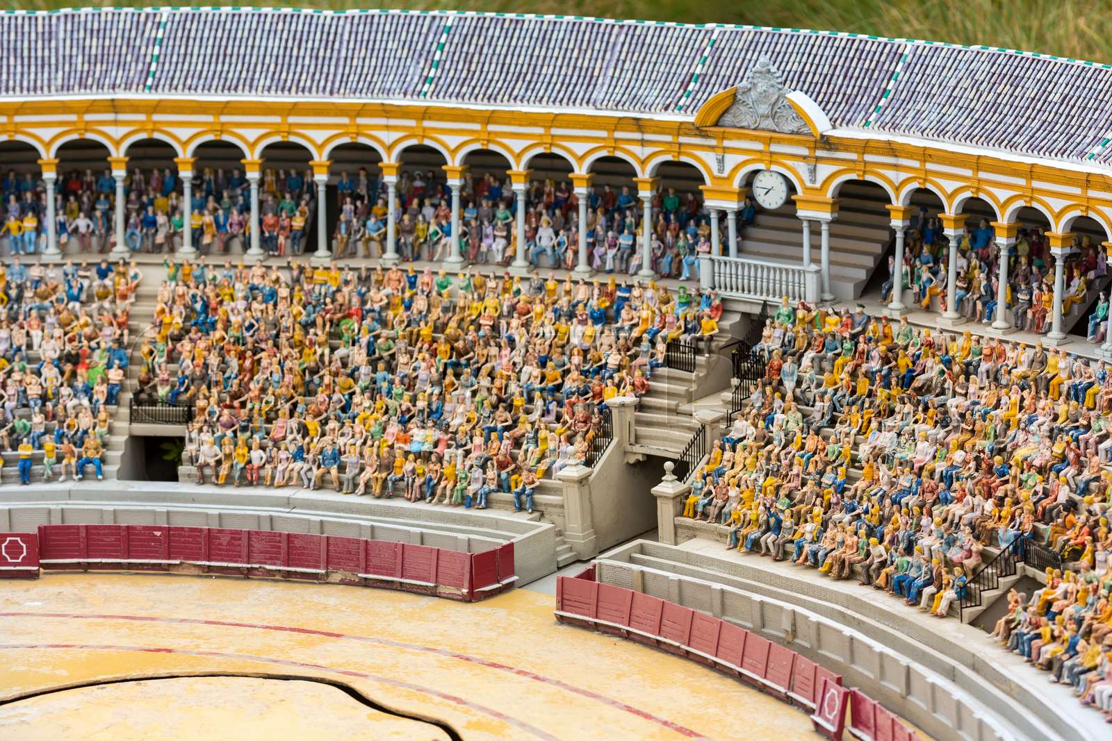 People on tribunes of the famous arena, miniature | Stock image | Colourbox