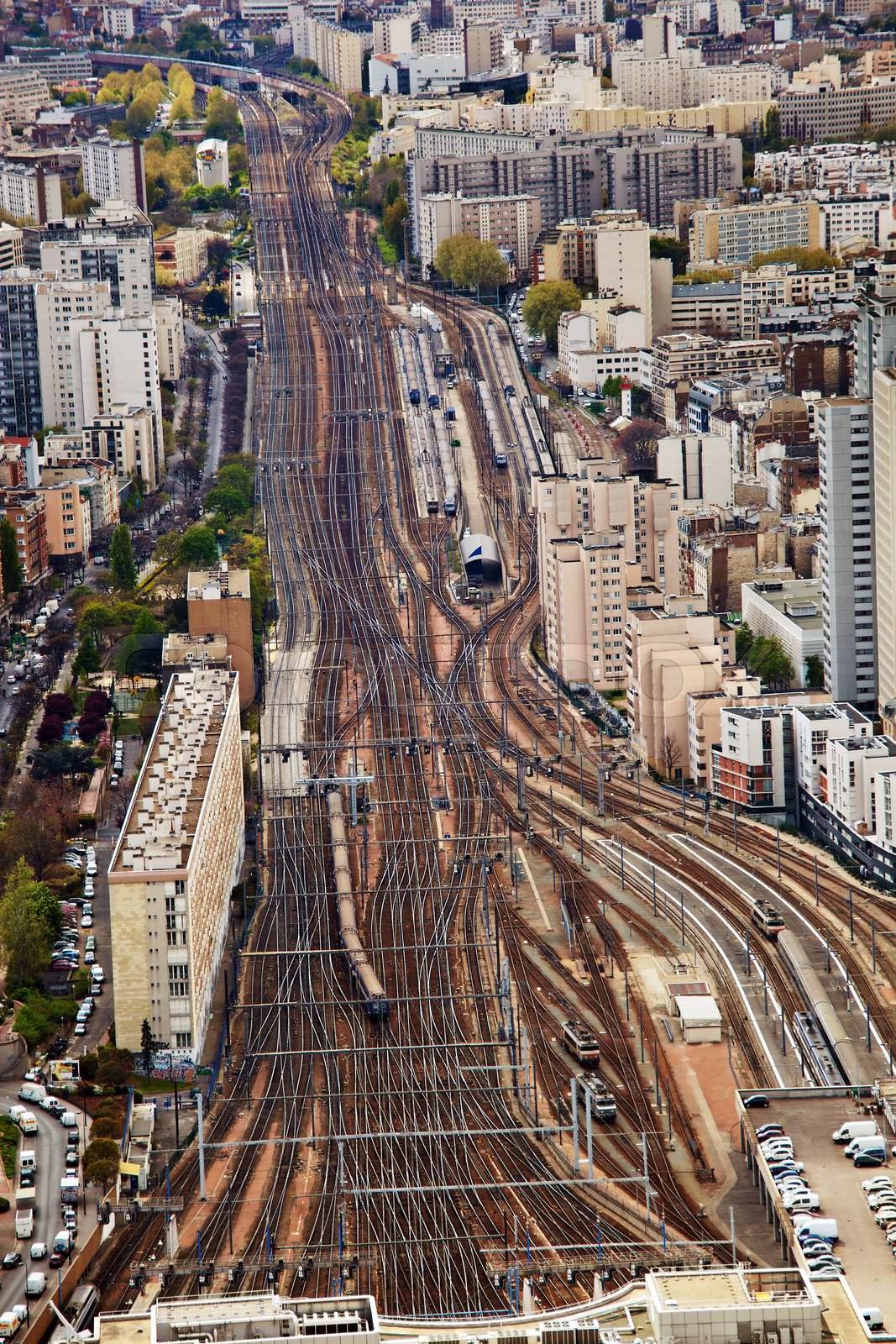 paris, france railroad tracks | Stock image | Colourbox