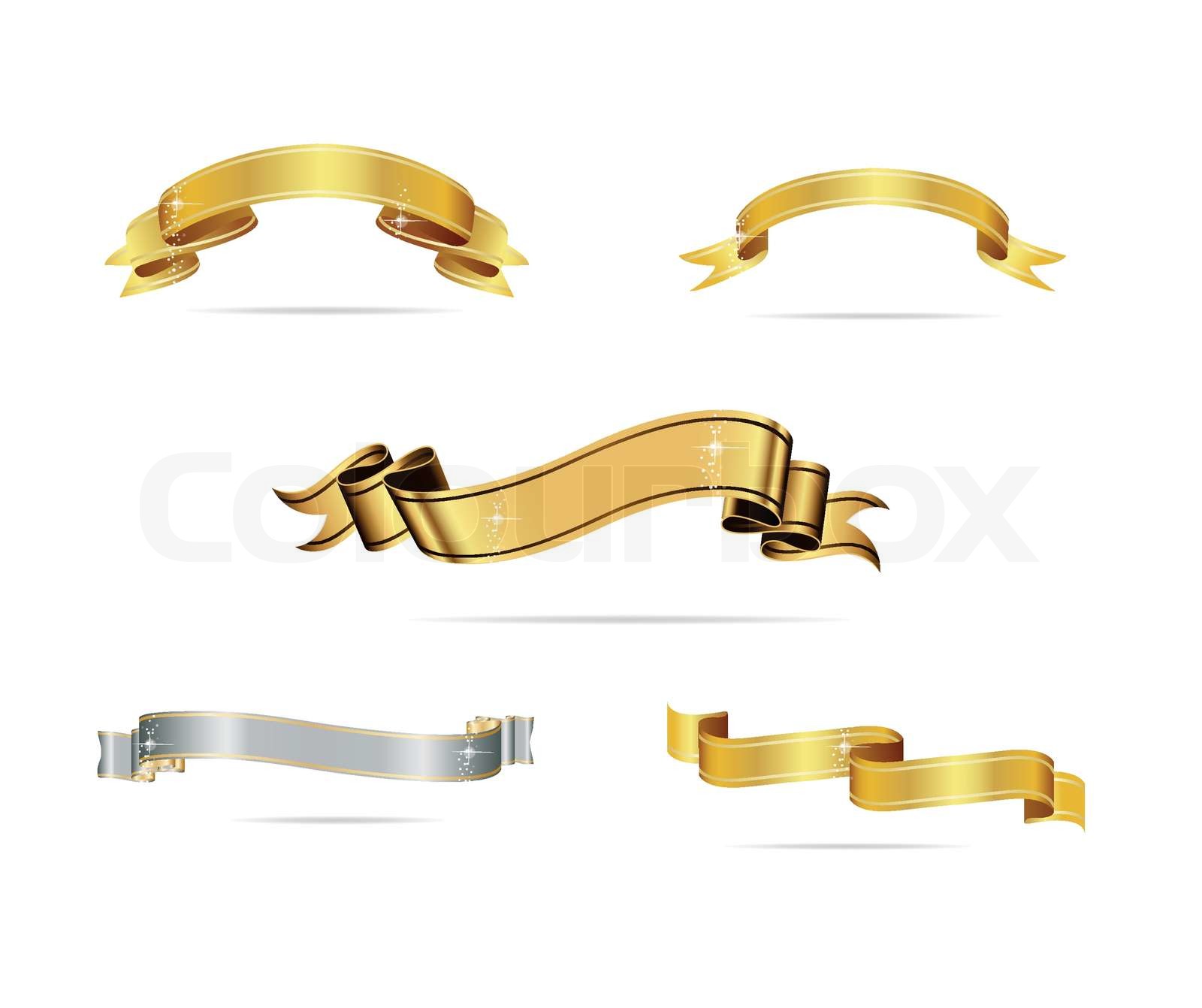 abstract design ribbons set | Stock vector | Colourbox