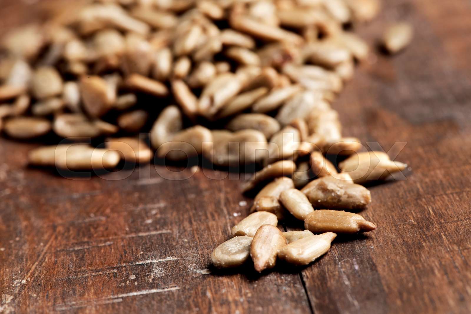 roasted and salted dehulled sunflower seeds | Stock image | Colourbox