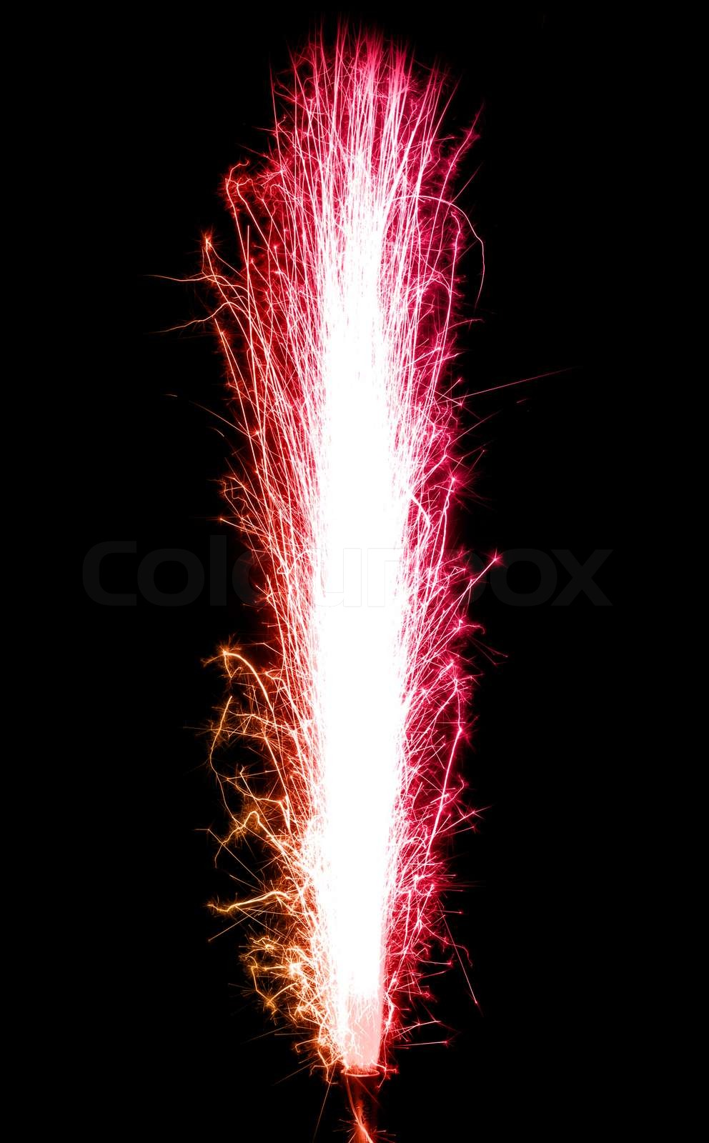 Colorful birthday fireworks candle | Stock image | Colourbox