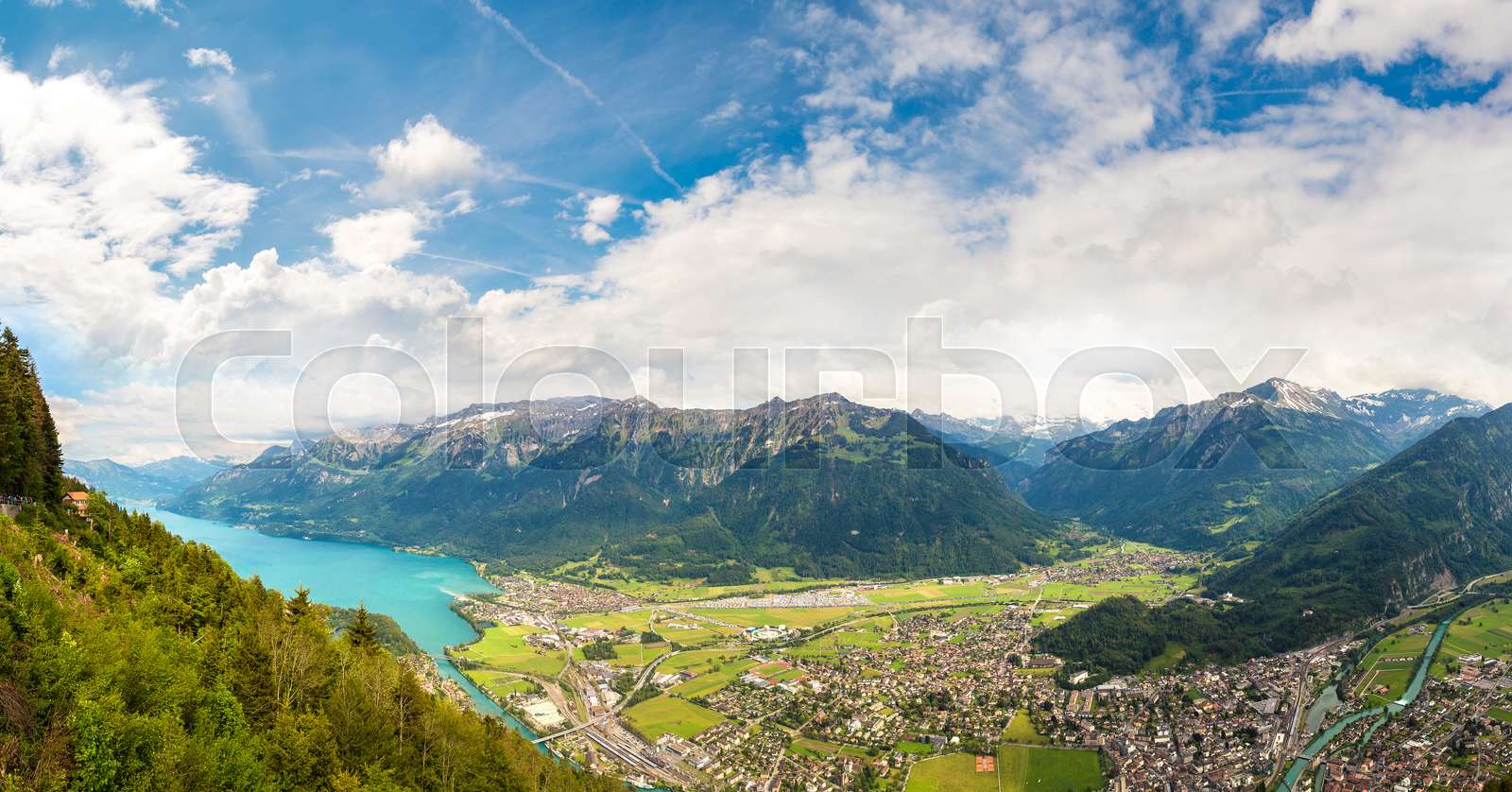 Panoramic view of Interlaken | Stock image | Colourbox