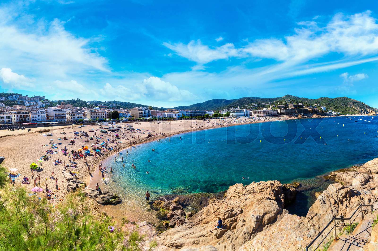 Beach at Tossa de Mar, Spain | Stock image | Colourbox