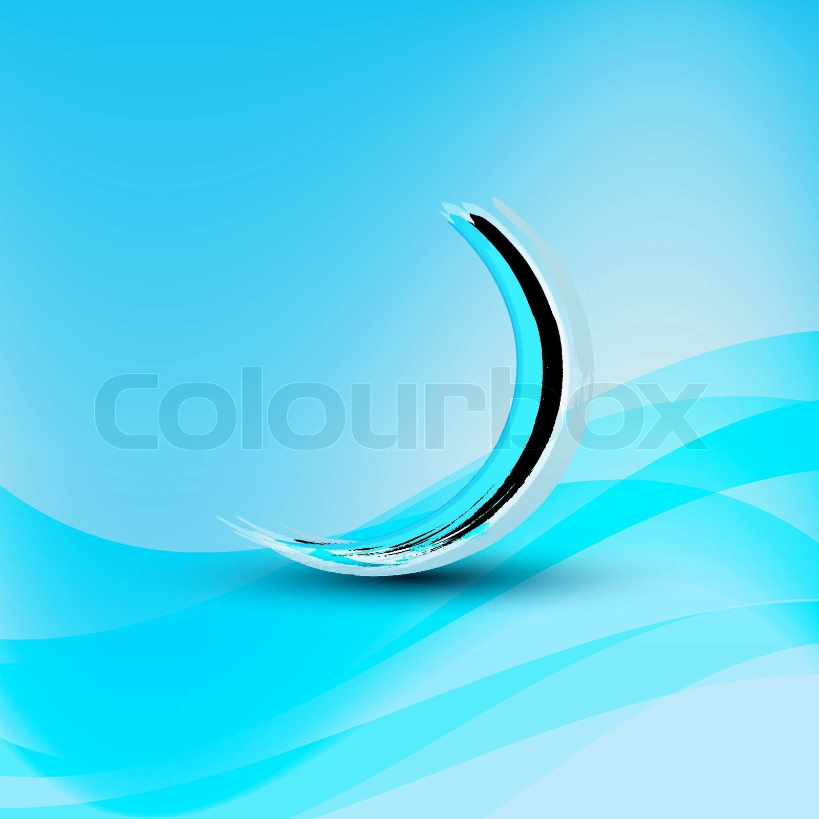 Blue wave sign | Stock vector | Colourbox