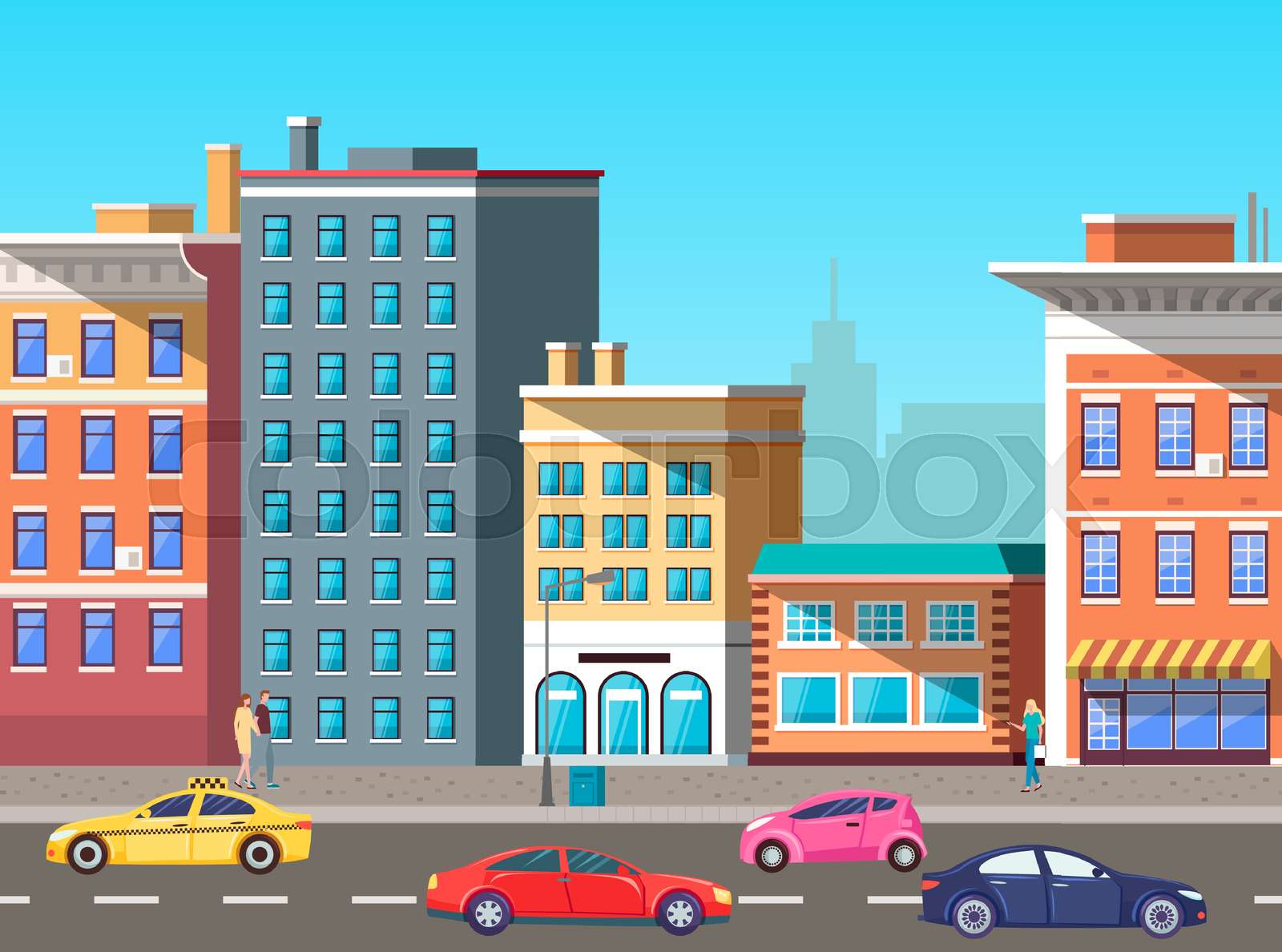 Busy Road Clipart
