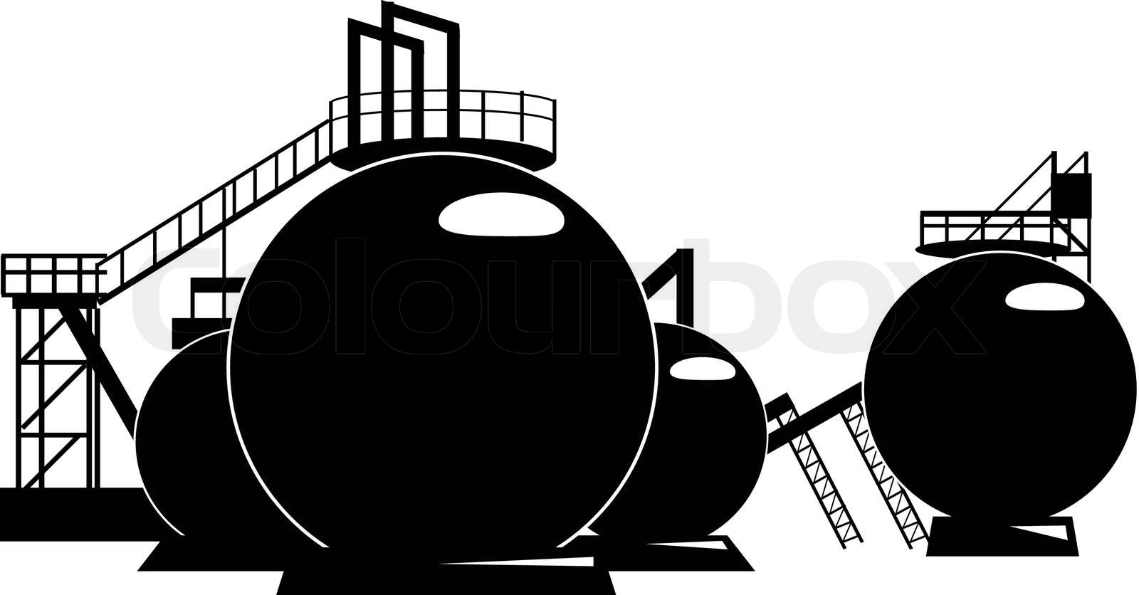 Storage tanks | Stock vector | Colourbox