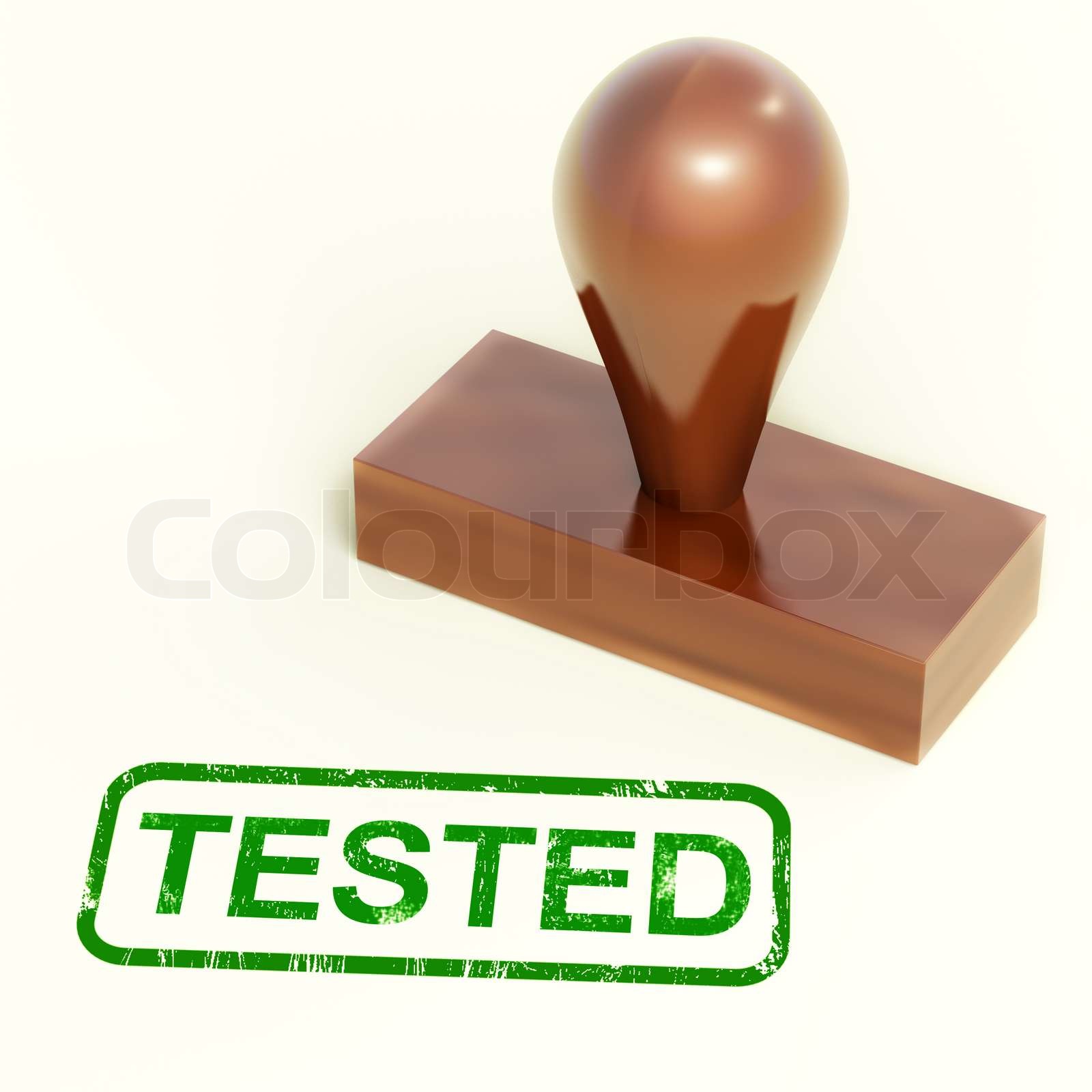 Tested Stamp Shows Approved Or Passed | Stock image | Colourbox
