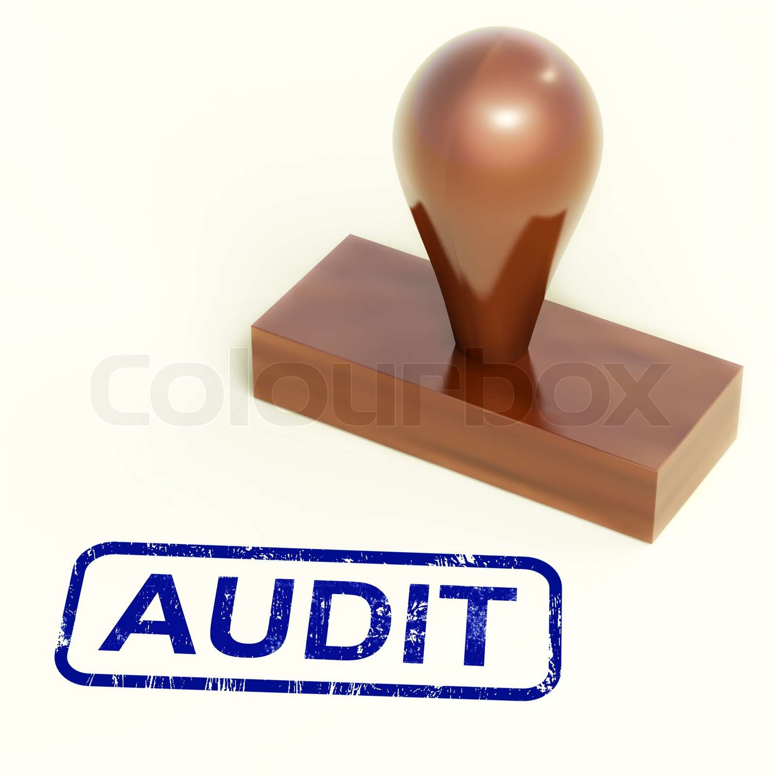 Audit Rubber Stamp Shows Financial Accounting Examination | Stock image ...